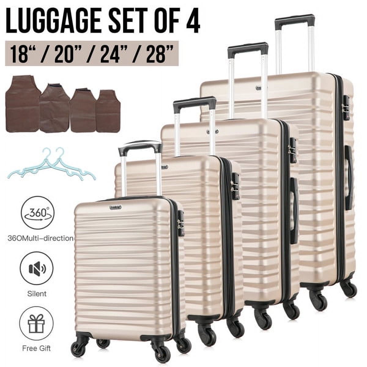 Luggage Sets 4 Piece Hardside Expandable Luggage Set Clearance Suitcase ...