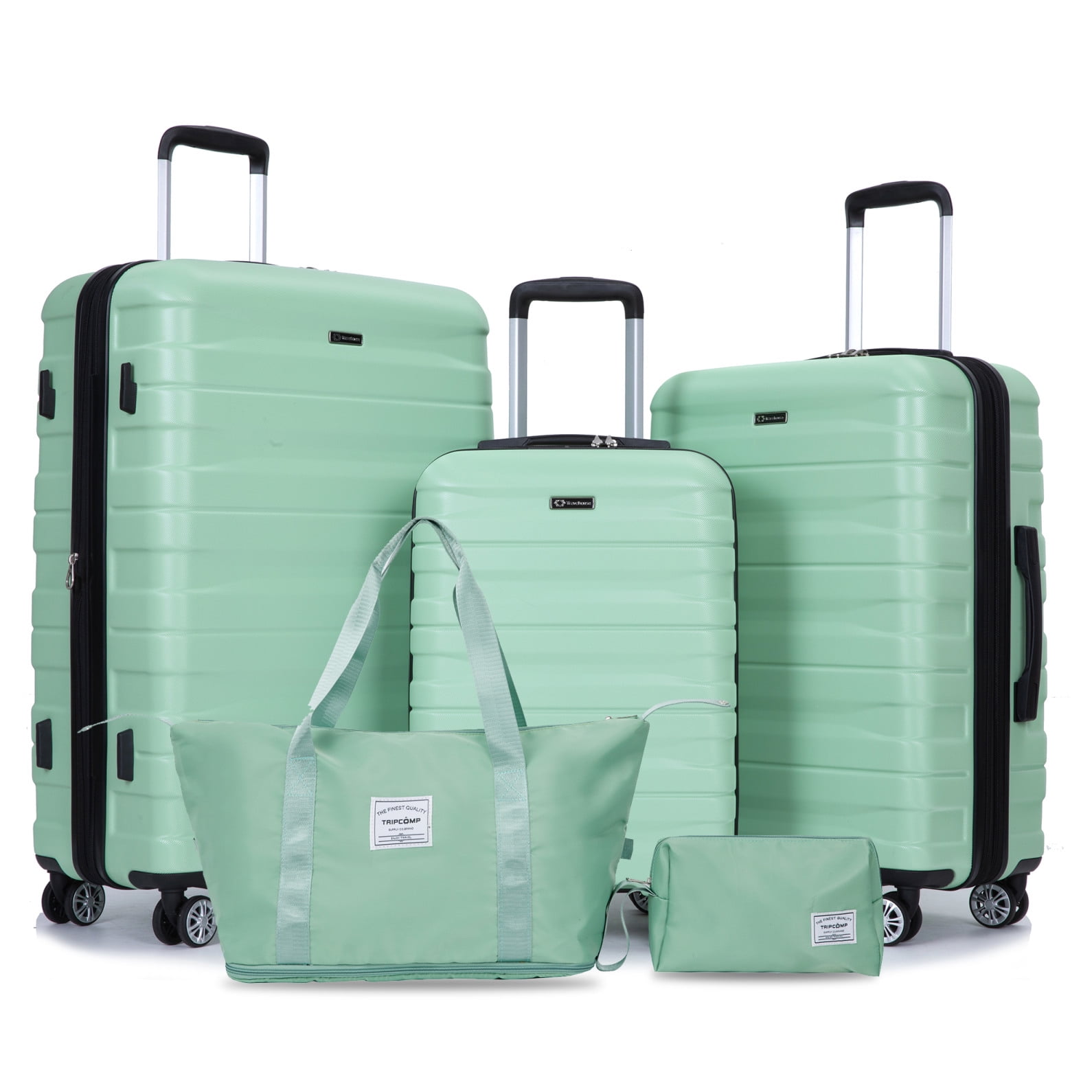 Luggage Sets of 5, 21/25/29 Inches Hardshell Lightweight Suitcases with ...