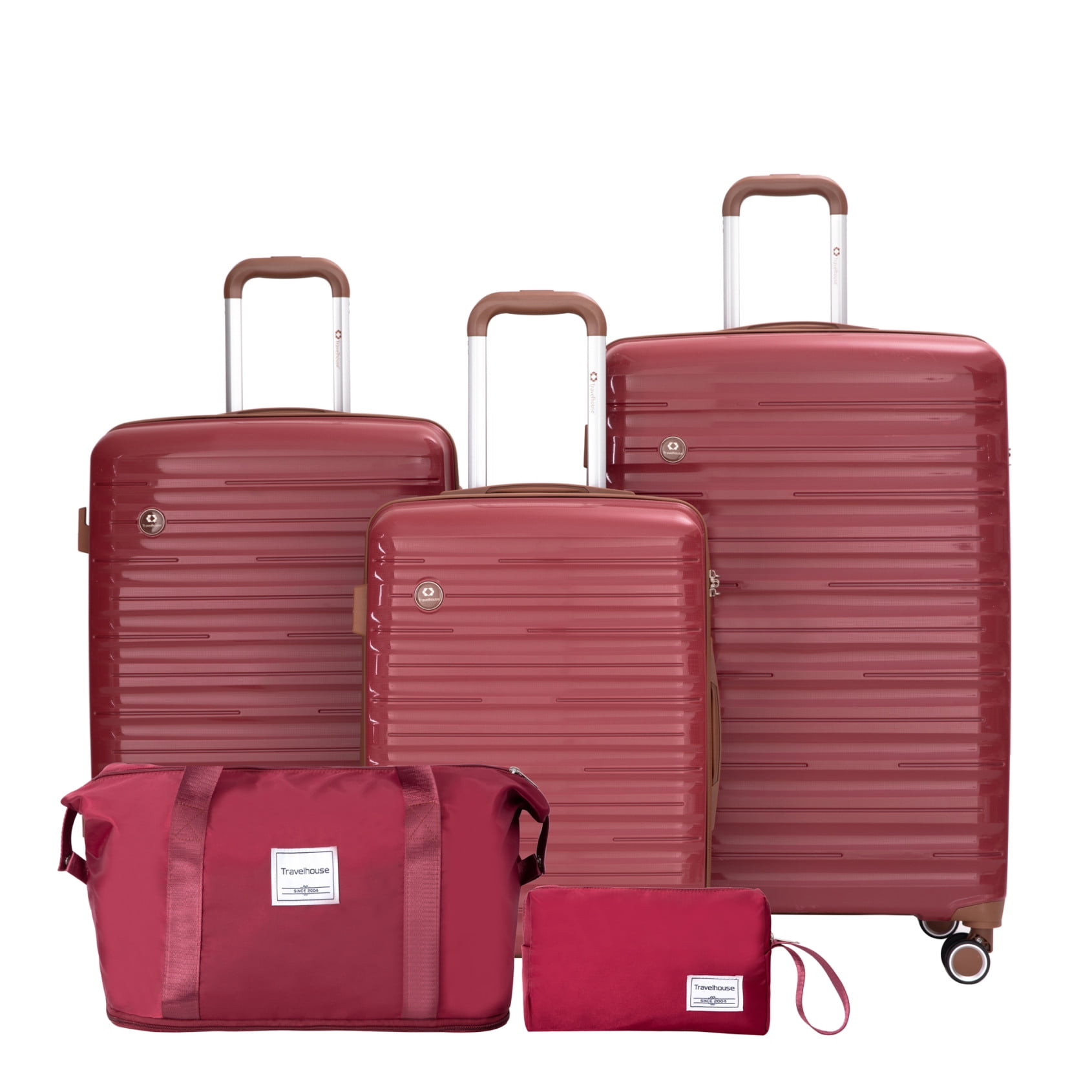 Luggage Sets 5 Piece Suitcase Set, PP Hardshell Carry on Luggage Set ...