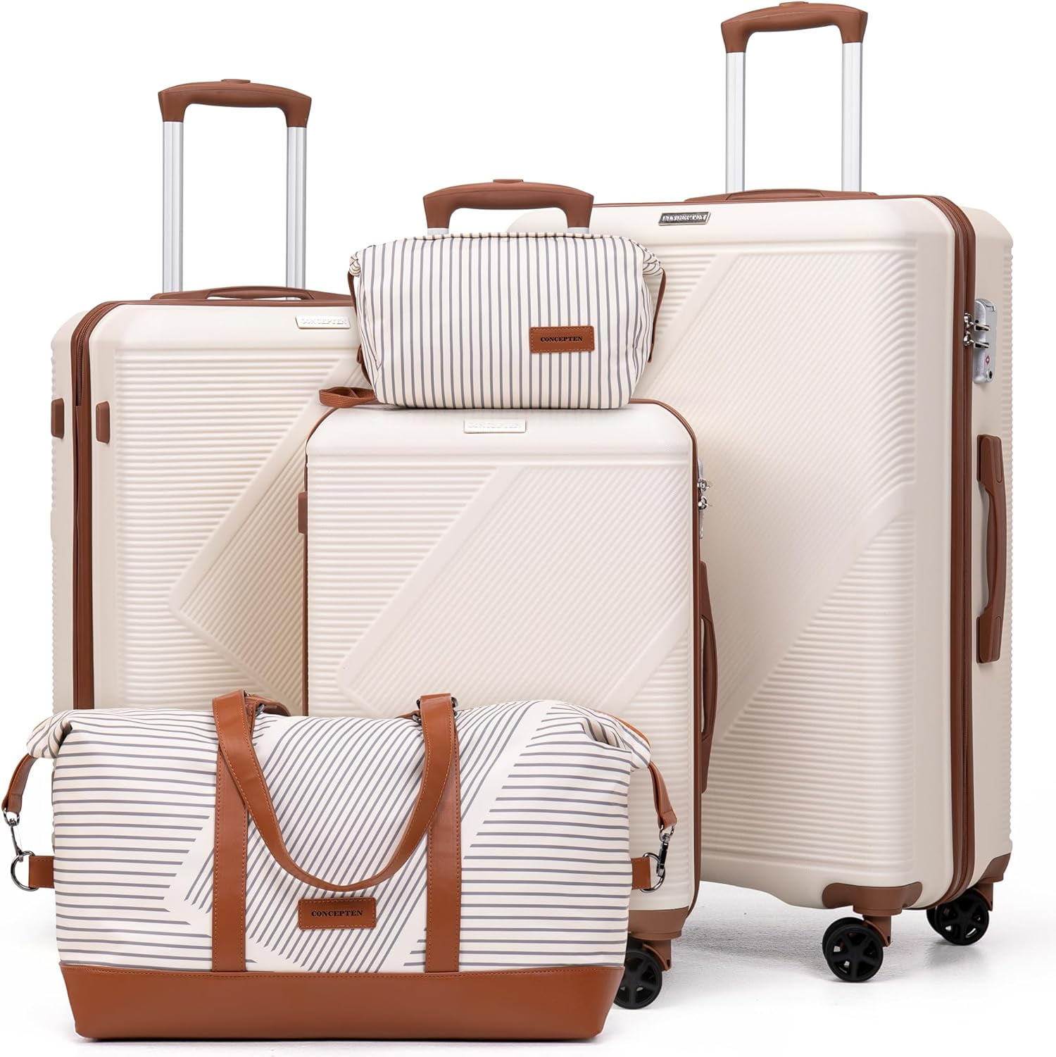 Luggage Sets 5 count, Suitcases With Wheels, Lightweight Travel Luggage ...