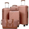 Luggage Sets 5 count, Suitcases With Wheels, Lightweight Travel Luggage ...