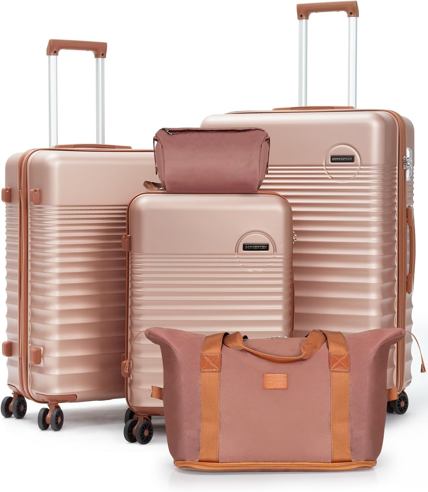 Luggage Sets 5 count, Suitcases with Wheels, Hardshell Suitcase Set ...