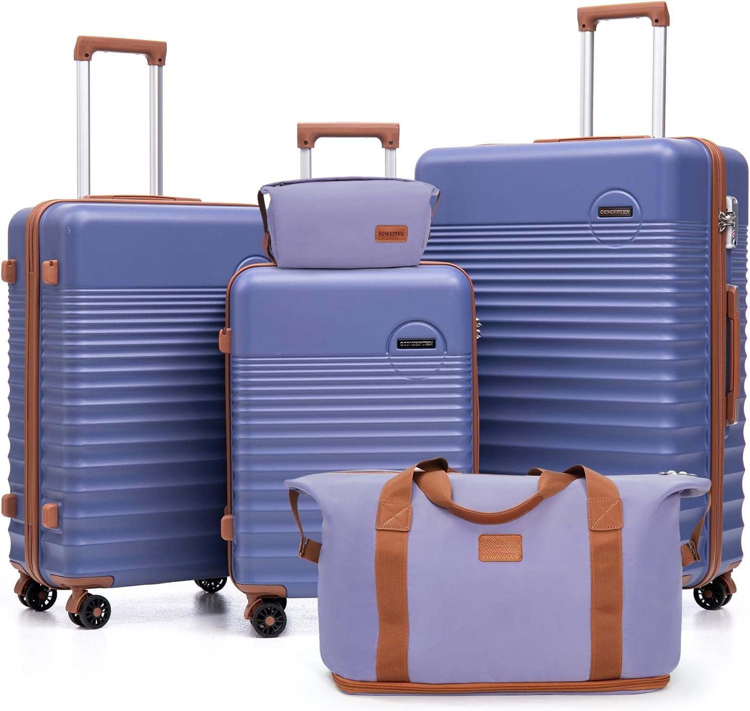 Luggage Sets 5 count, Suitcases with Wheels, Hardshell Suitcase Set ...