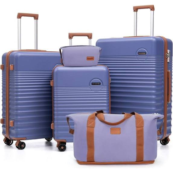 Luggage Sets 5 count, Suitcases with Wheels, Hardshell Suitcase Set ...