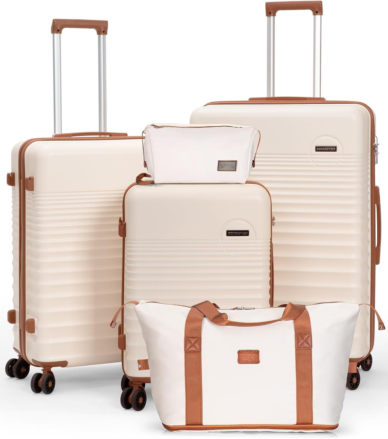 Luggage Sets 5 count, Suitcases with Wheels, Hardshell Suitcase Set ...