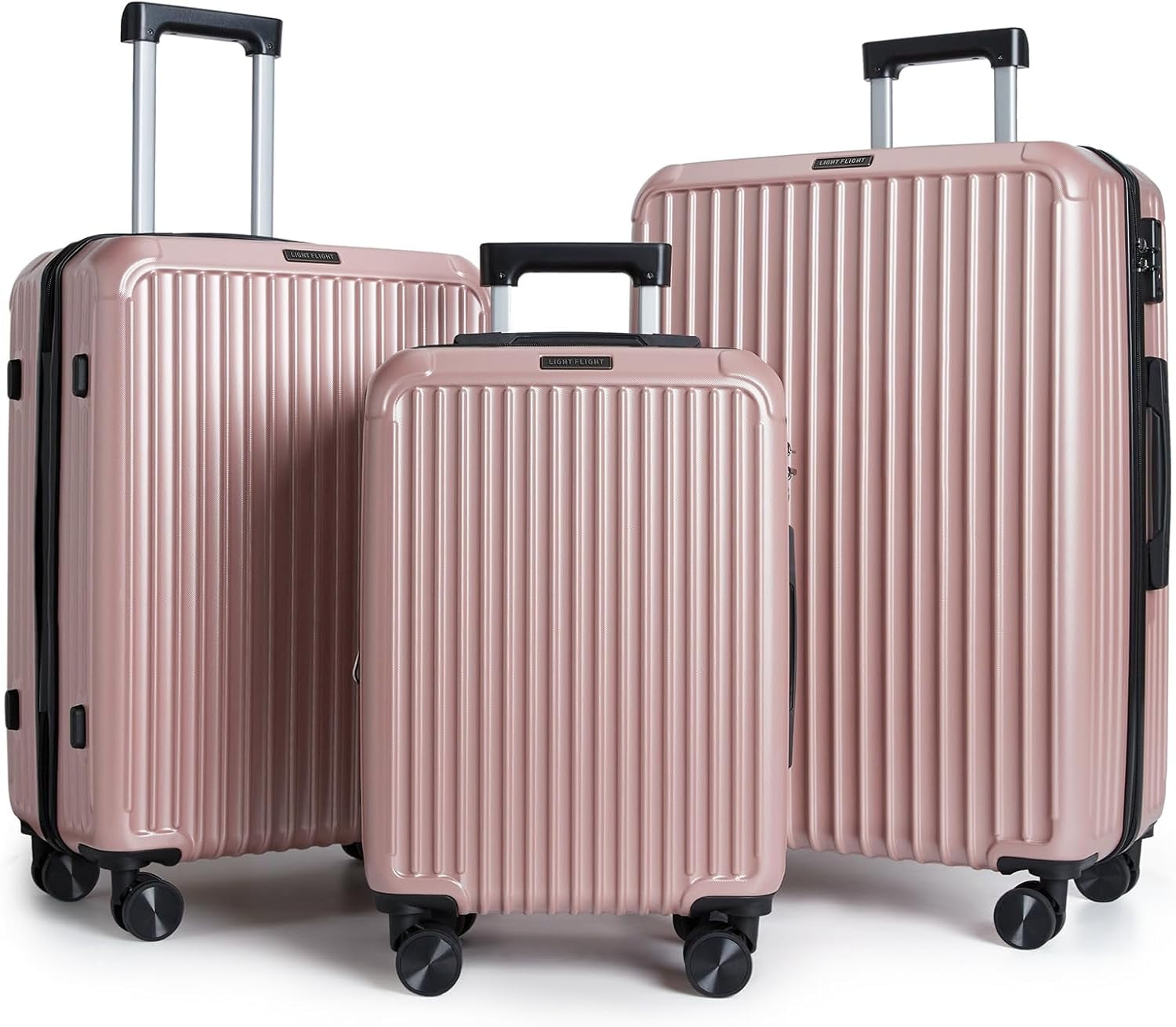 Luggage Sets, Durable Hard Shell 3 count Set Suitcase with Spinner ...