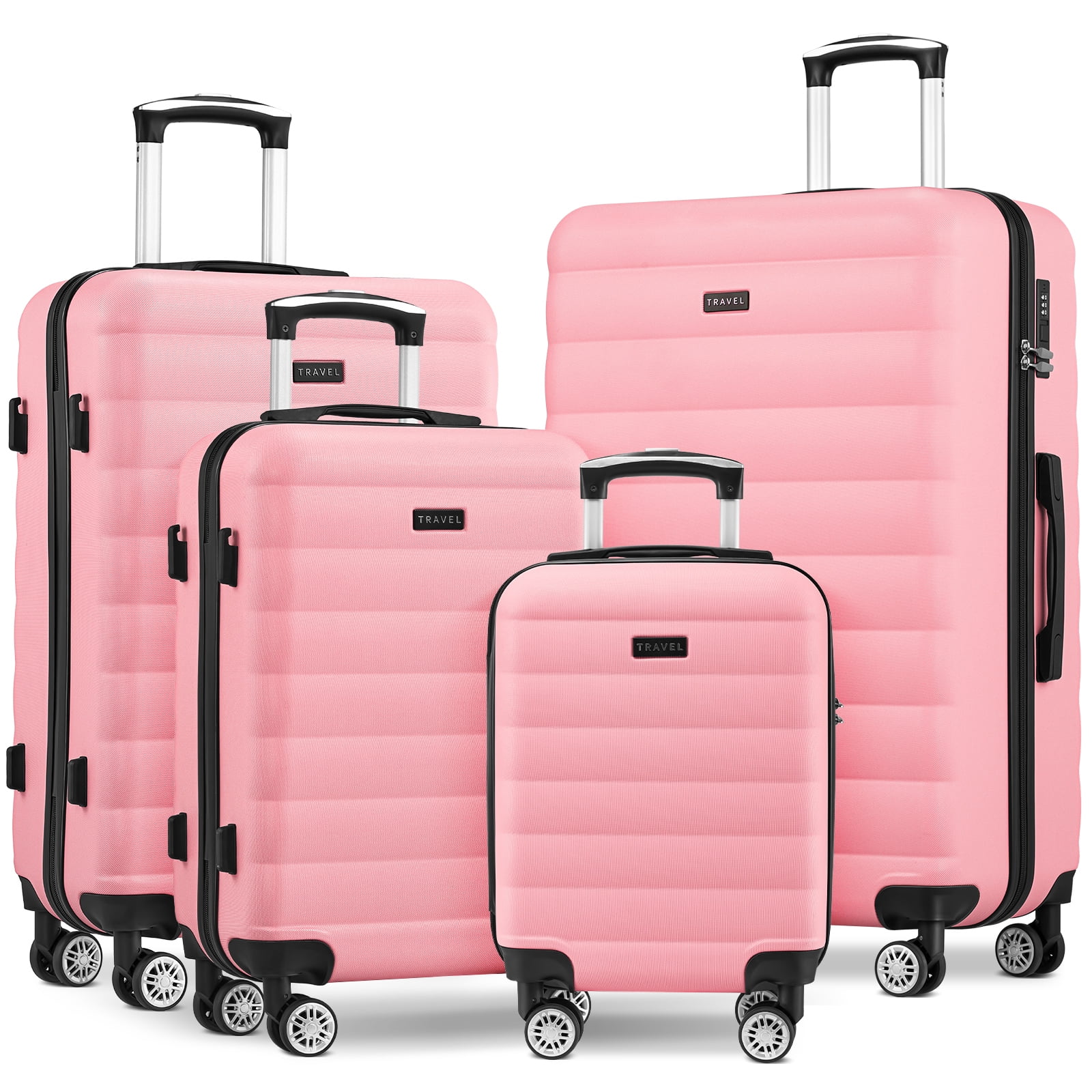 Luggage Sets of 4, Lightweight 16/20/24/28 inch Luggage, Double Spinner ...
