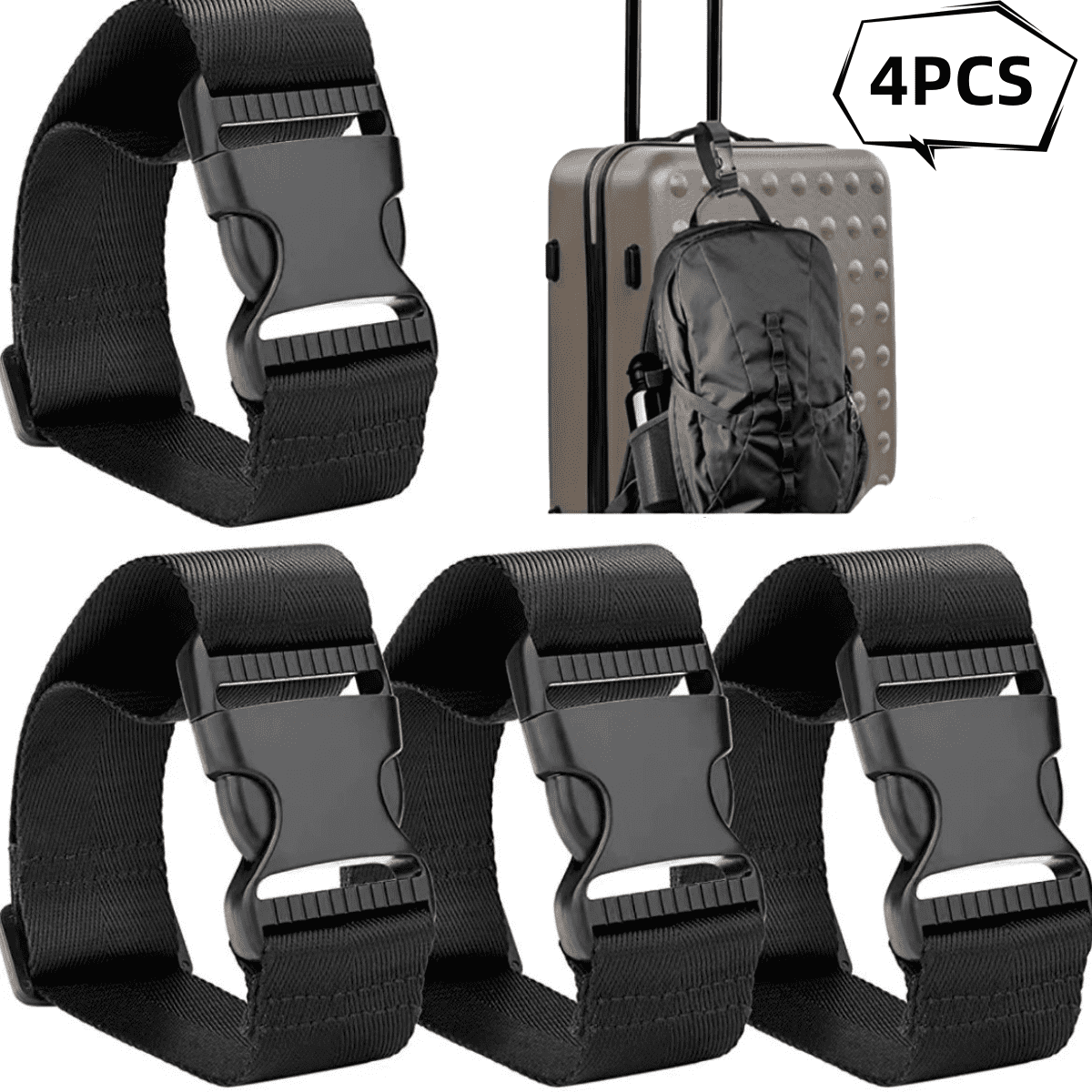 TOGETHER TRAVEL Adjustable Luggage Strap, Bundling Belt - Premium Nylon ...