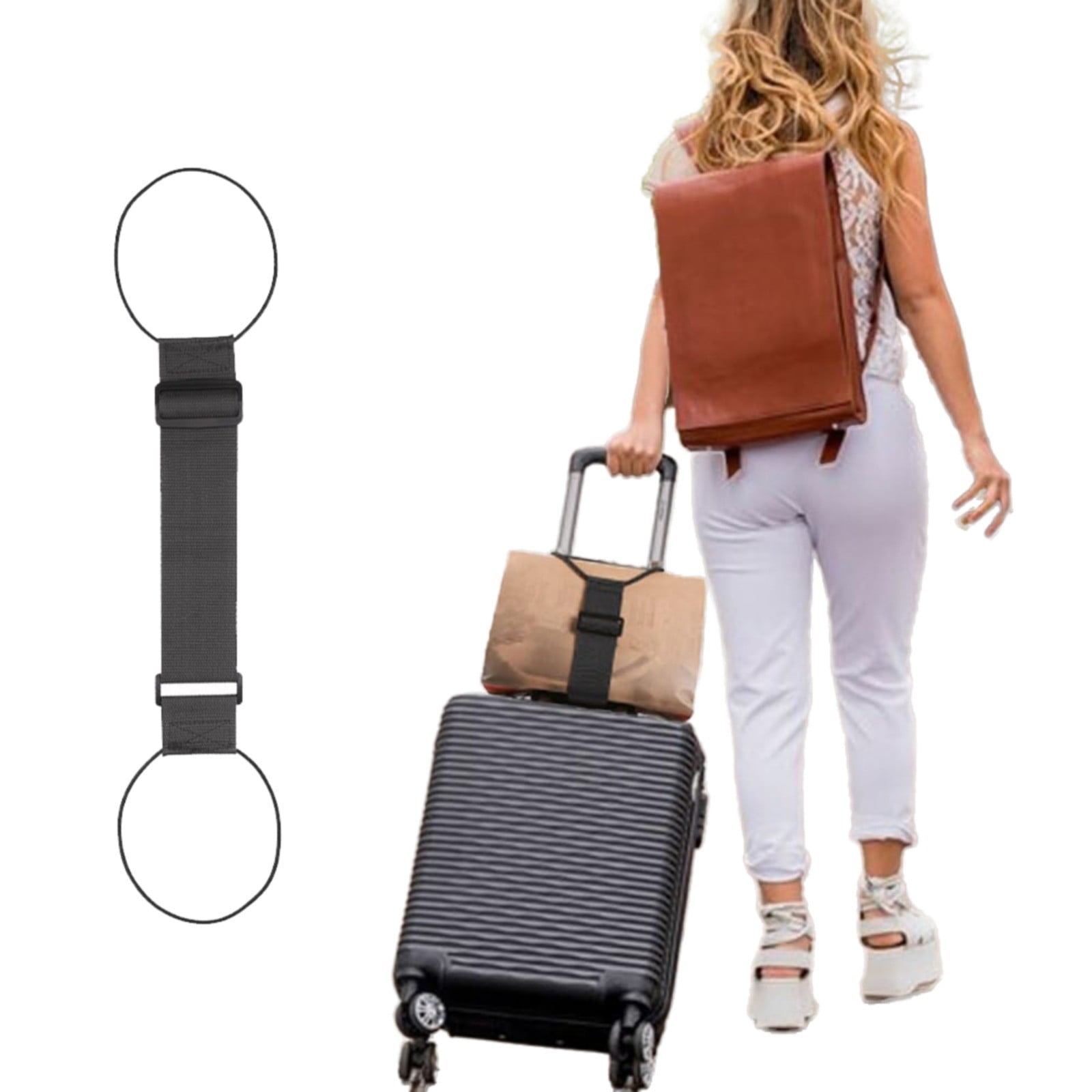 Luggage Straps for Add a Bag Bungee, Lightweight Easy Elastic Wrap Belts for Attaching Extra ...