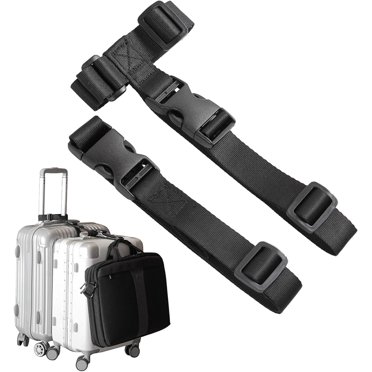 Luggage Strap - Adjustable Luggage Belt - Superior Strength (Black ...