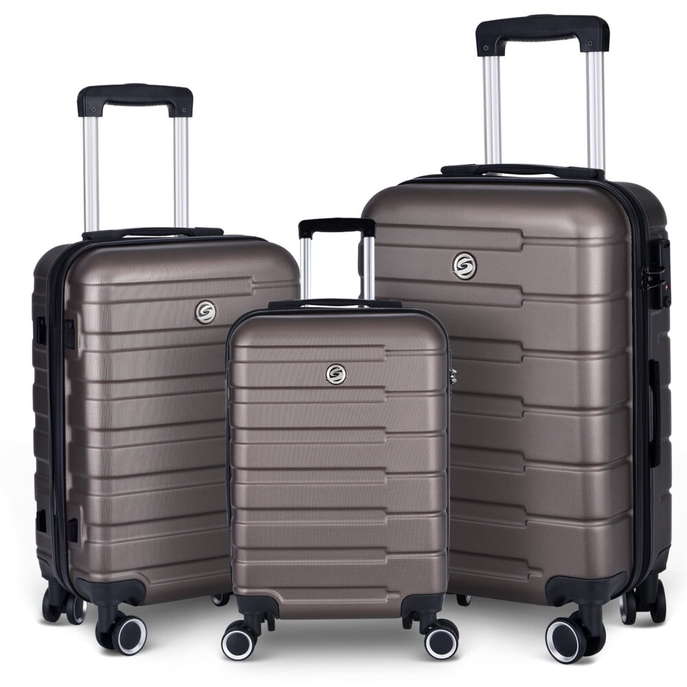 Luggage Suitcase 3 Piece Sets, Hardside Expandable Suitcase, Carry-on luggage with 360 Degree ...