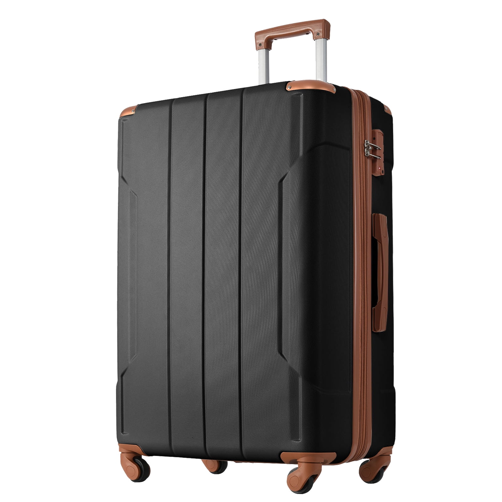 Luggage Suitcases with Spinner Wheels,Wide Handle PC Hardshell Rolling ...