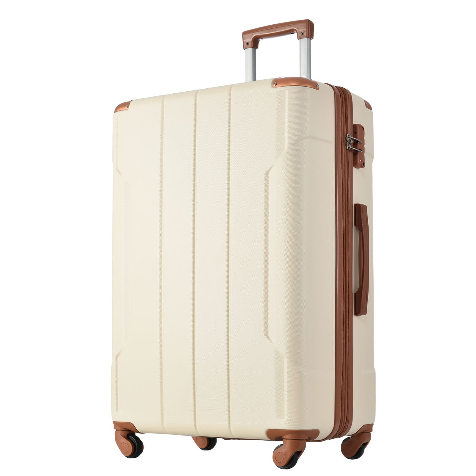Luggage Suitcases with Spinner Wheels,Wide Handle PC Hardshell Rolling ...