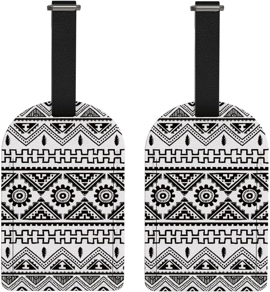 Luggage Tag Native Ethnic American African Aztec Full Back Privacy Name ...