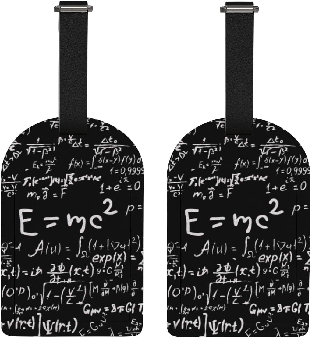 Luggage Tag Scientific Physics and Mathematics Full Back Privacy Name ...