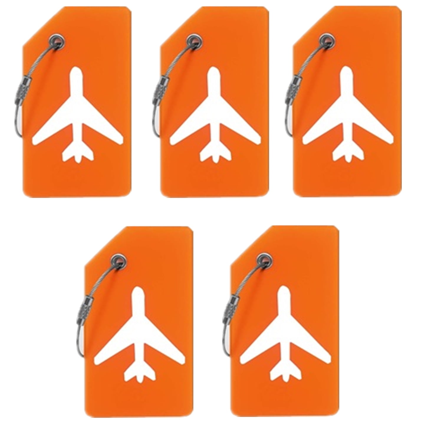Luggage Tag Set, 2 Pack Flexible & Bright Silicone Suitcases Tags for ...