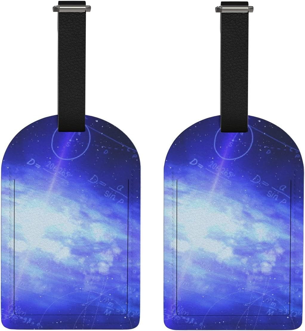 Luggage Tag Space Sky Mathematical Formulas Full Back Privacy Name ID ...