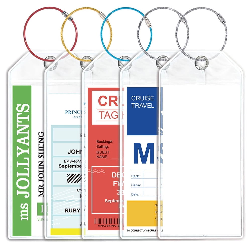 Luggage Tag for Suitcases, Steel Loops Travel Bag Labels Suitcase Tags ...