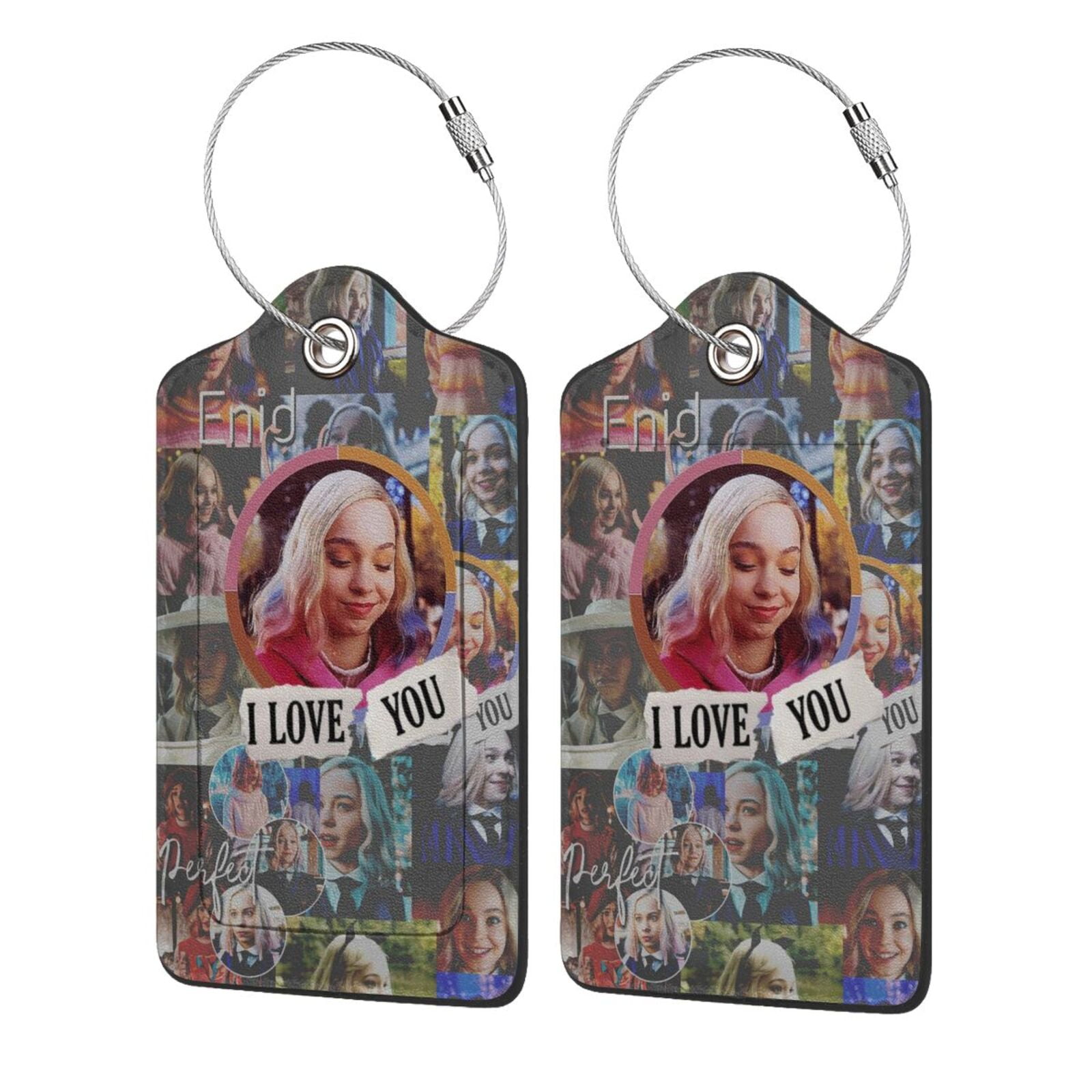 Luggage Tag Travel ID Label, Enid Sinclair Emma Myers PU Leather for ...