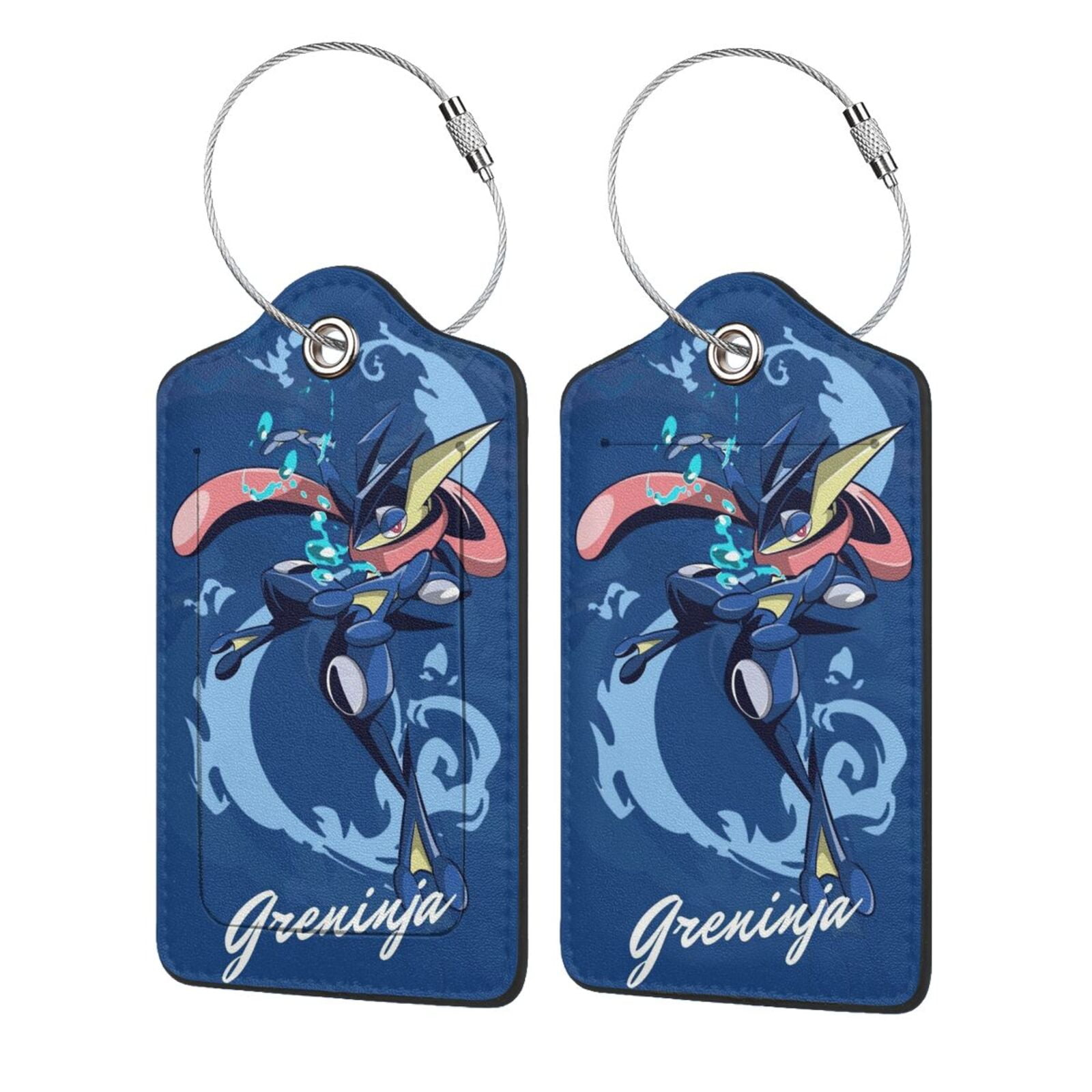 Luggage Tag Travel ID Label, Greninja PU Leather for Baggage Suitcase ...