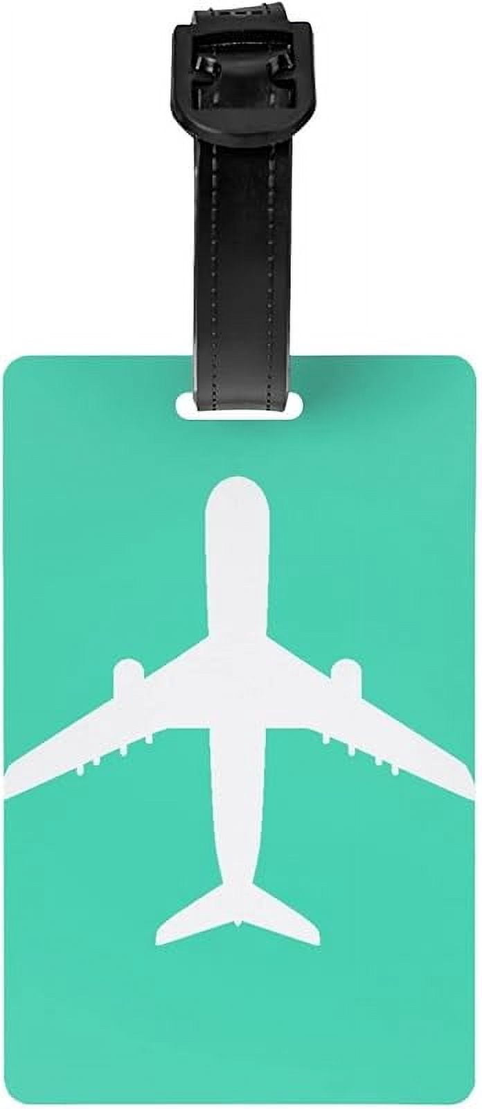 Luggage Tag cute red and black plaid luggage tags White aircraft ...