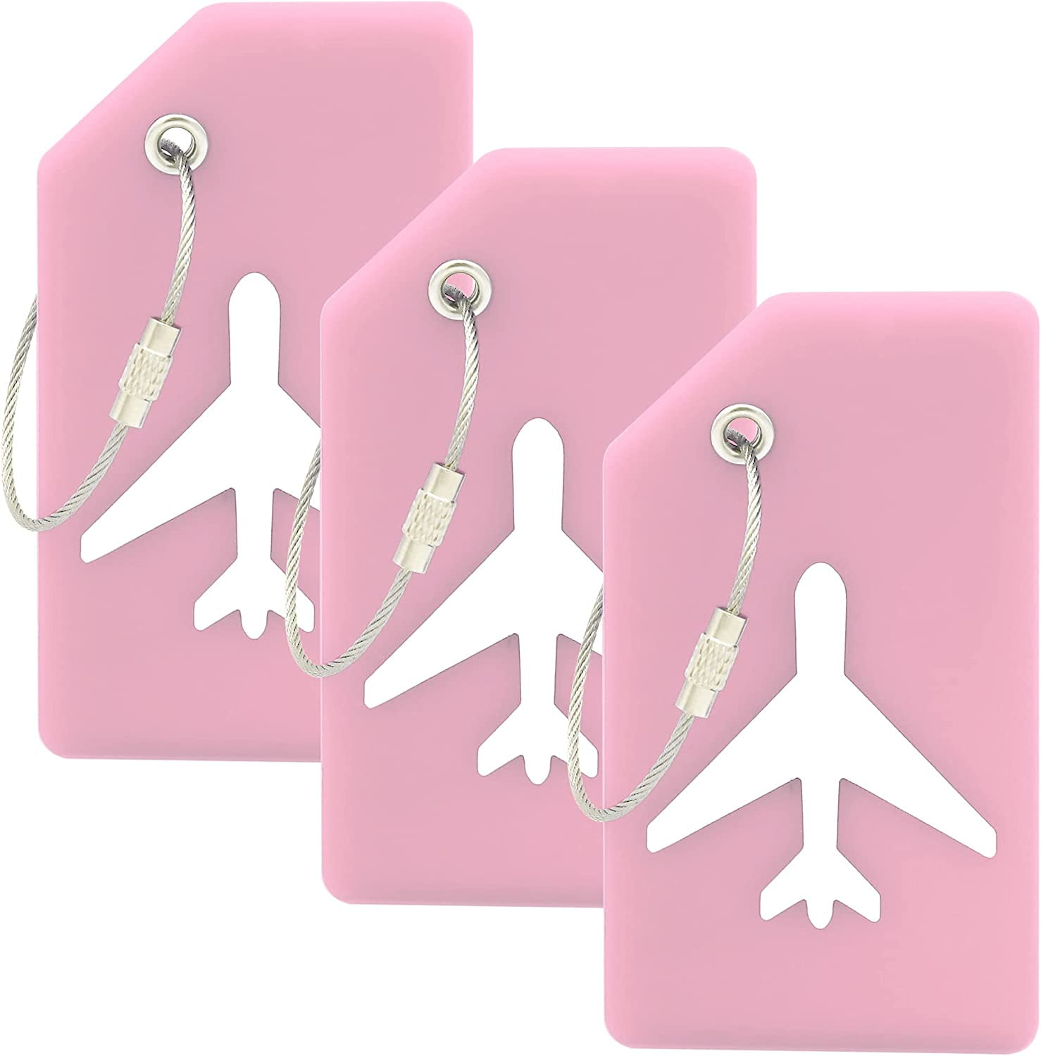 Ziediop Luggage Tags Set, 3 Pack Durable Silicone Travel Bag Labels ...
