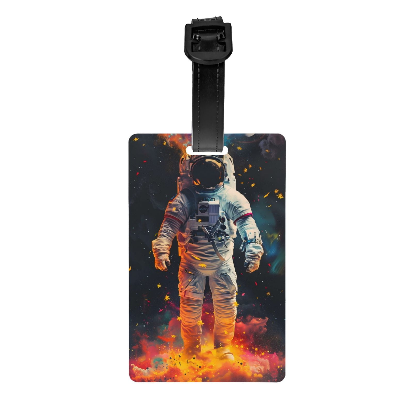 Luggage Tags - Astronaut Cosmic Rainbow PVC Luggage Tags for Suitcases ...