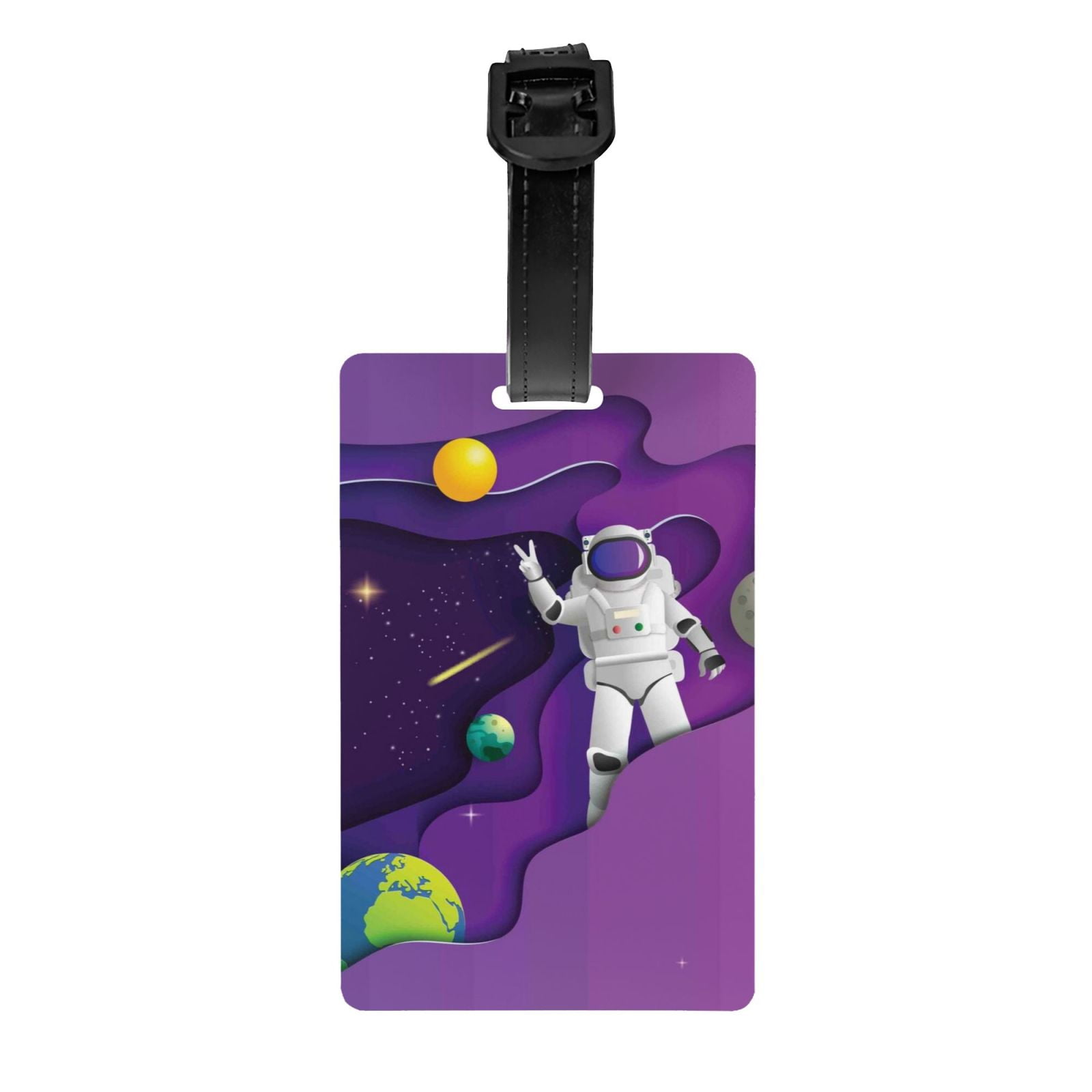 Luggage Tags - Astronaut on Mission in Outer Space PVC Luggage Tags for ...
