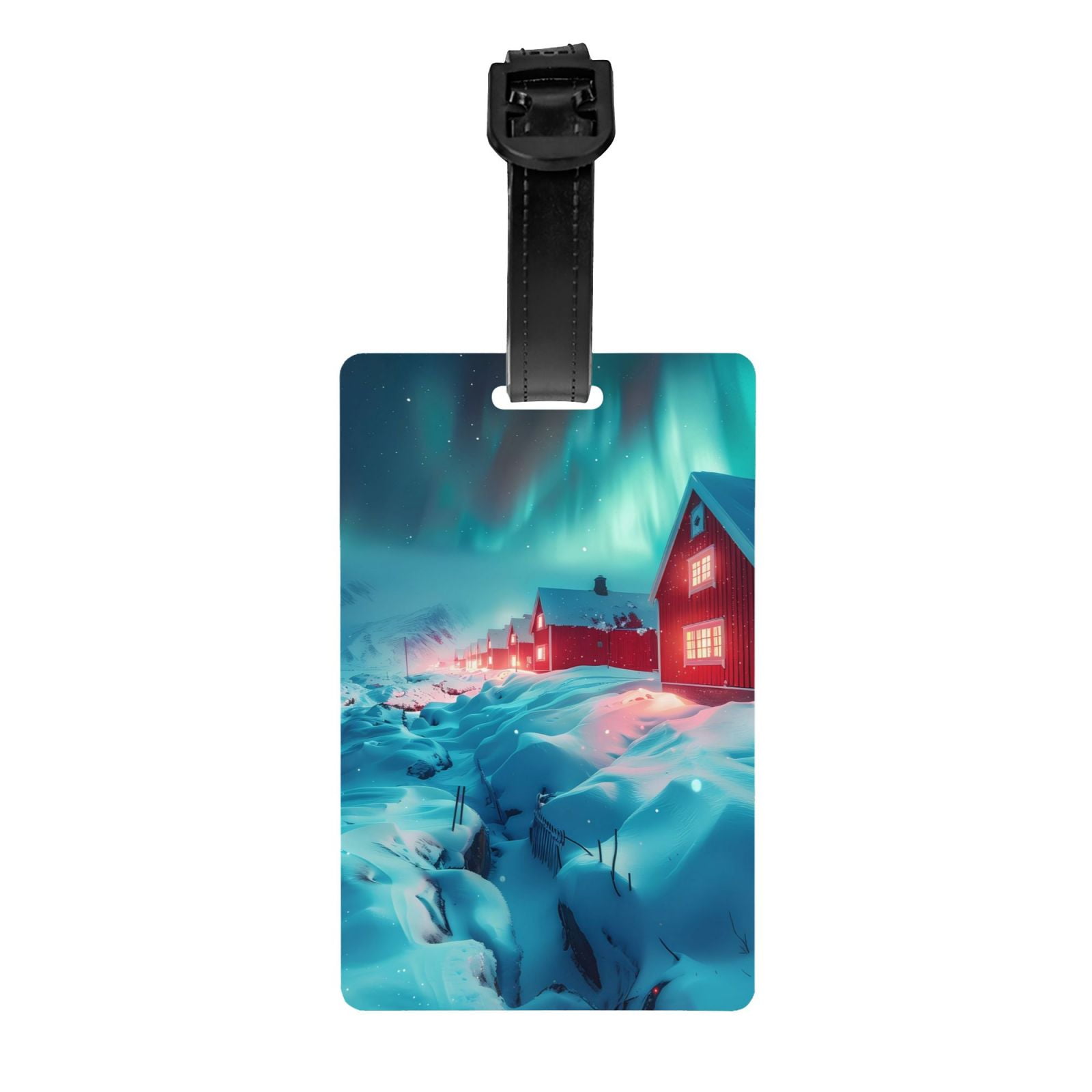 Luggage Tags - Aurora Borealis Village PVC Luggage Tags for Suitcases ...