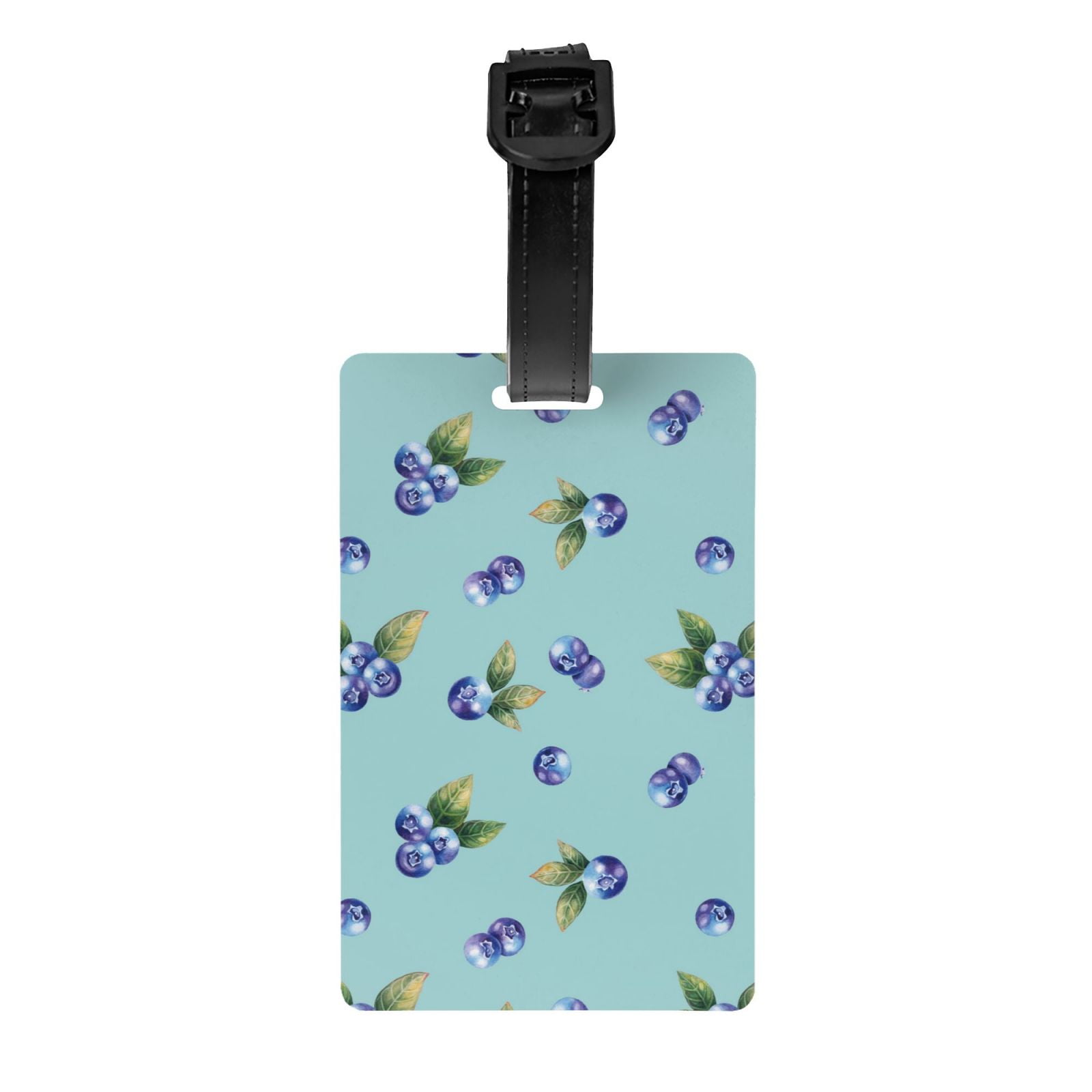 Luggage Tags - Blueberries Print blue PVC Luggage Tags for Suitcases ...