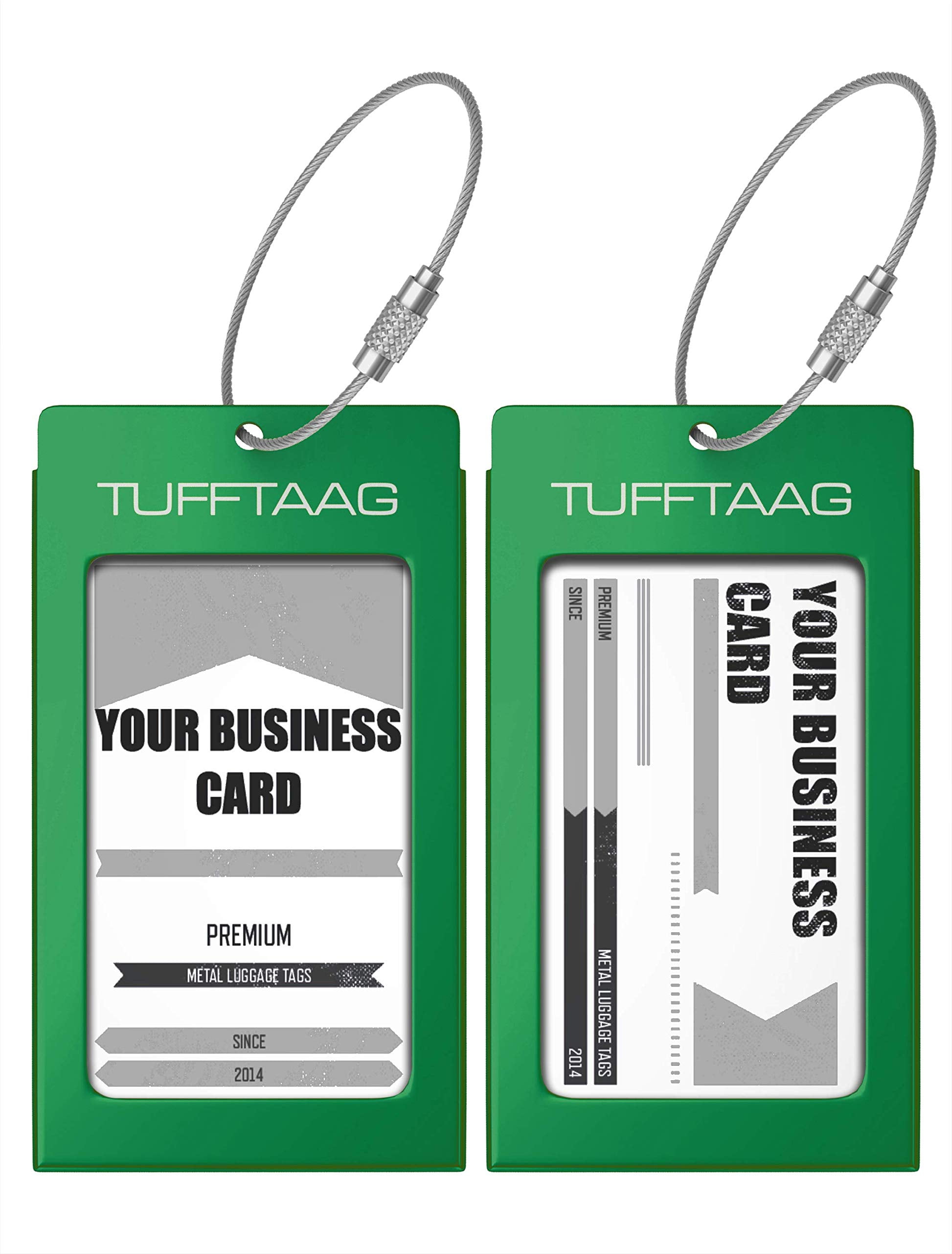 Luggage Tags Business Card Holder TUFFTAAG Travel ID Bag Tag in Many ...