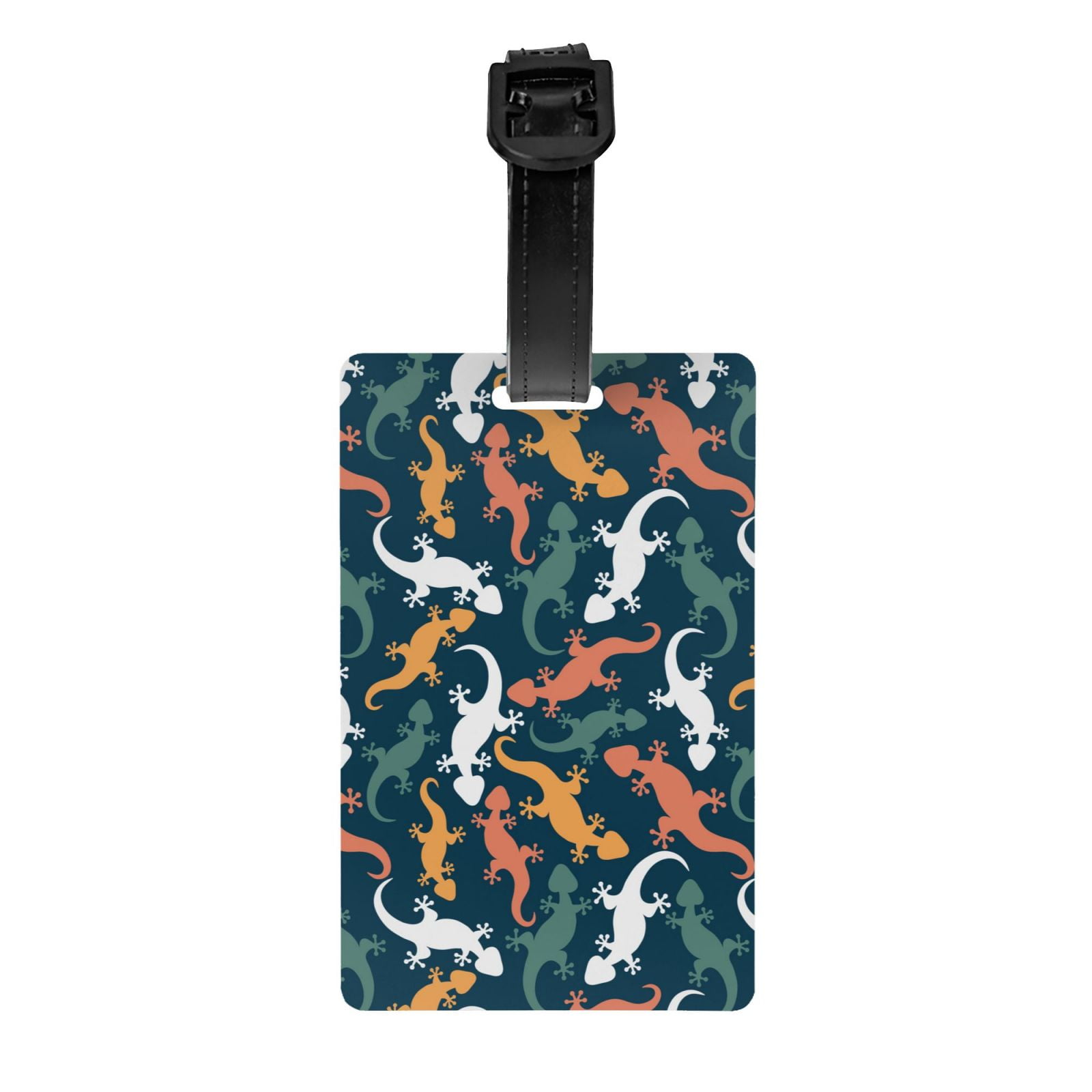 Luggage Tags - Cartoon Lizard Gecko Multicolor PVC Luggage Tags for ...
