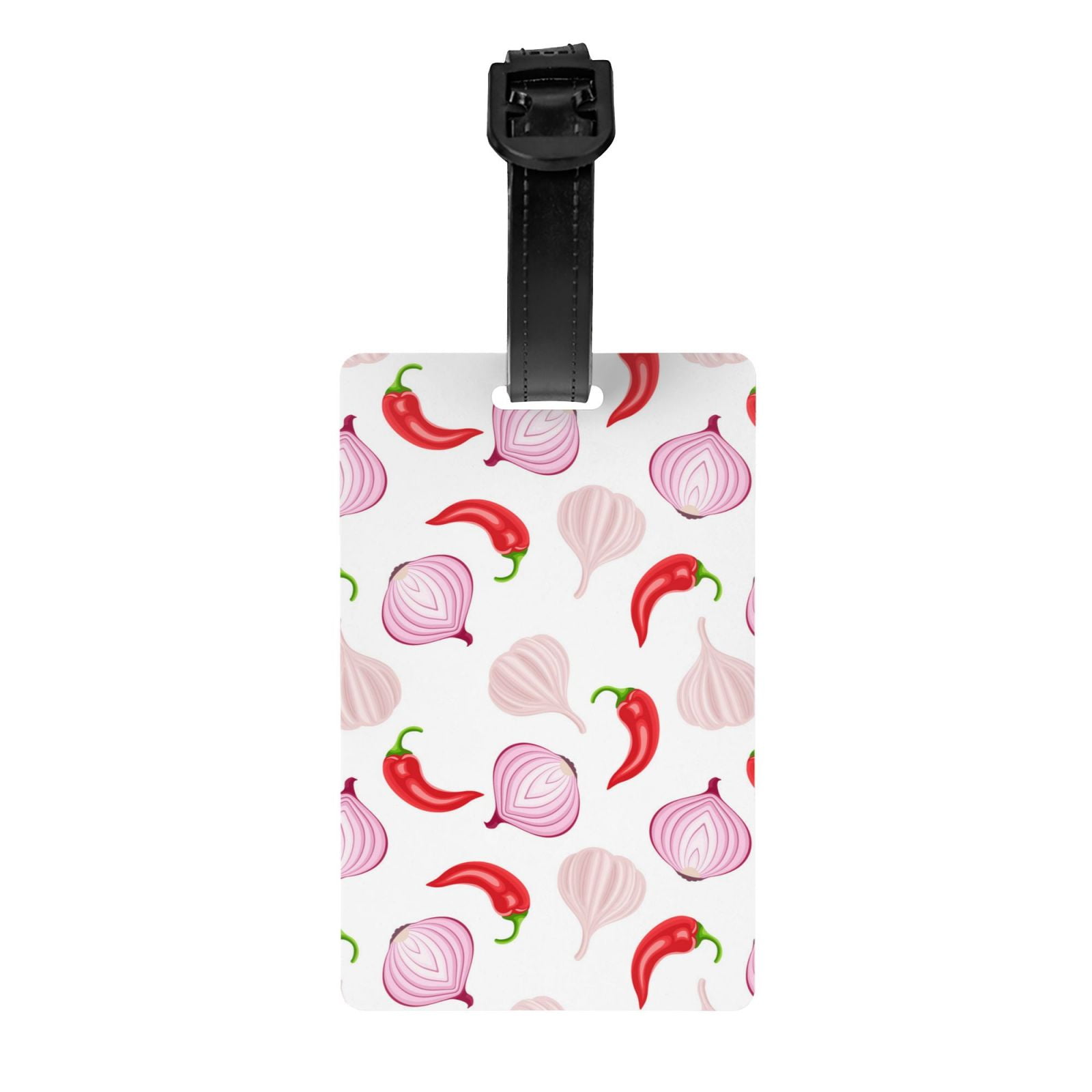 Luggage Tags - Chili Pepper onion garlic PVC Luggage Tags for Suitcases ...