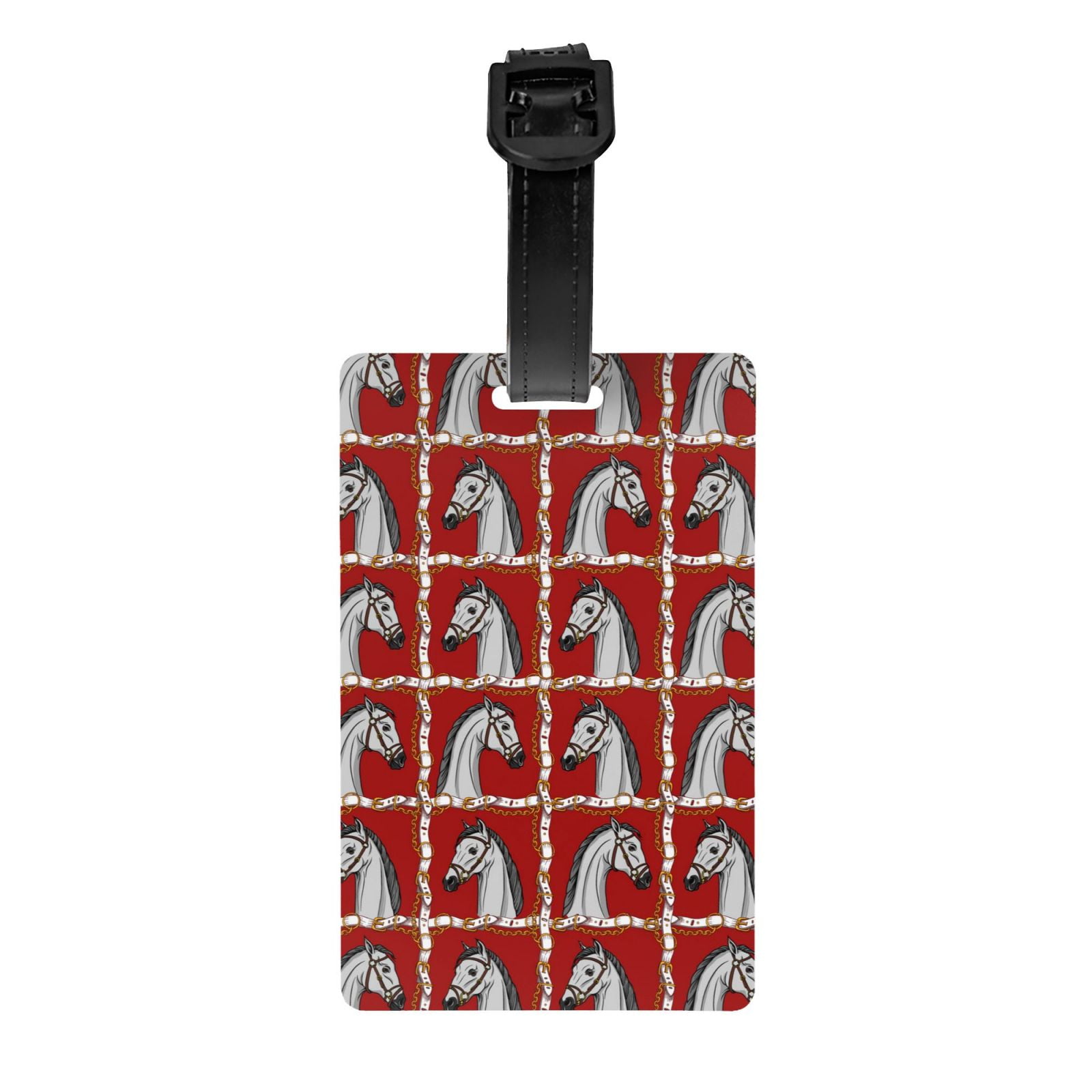 Luggage Tags - Classic Plaid Cool Horse Head PVC Luggage Tags for ...