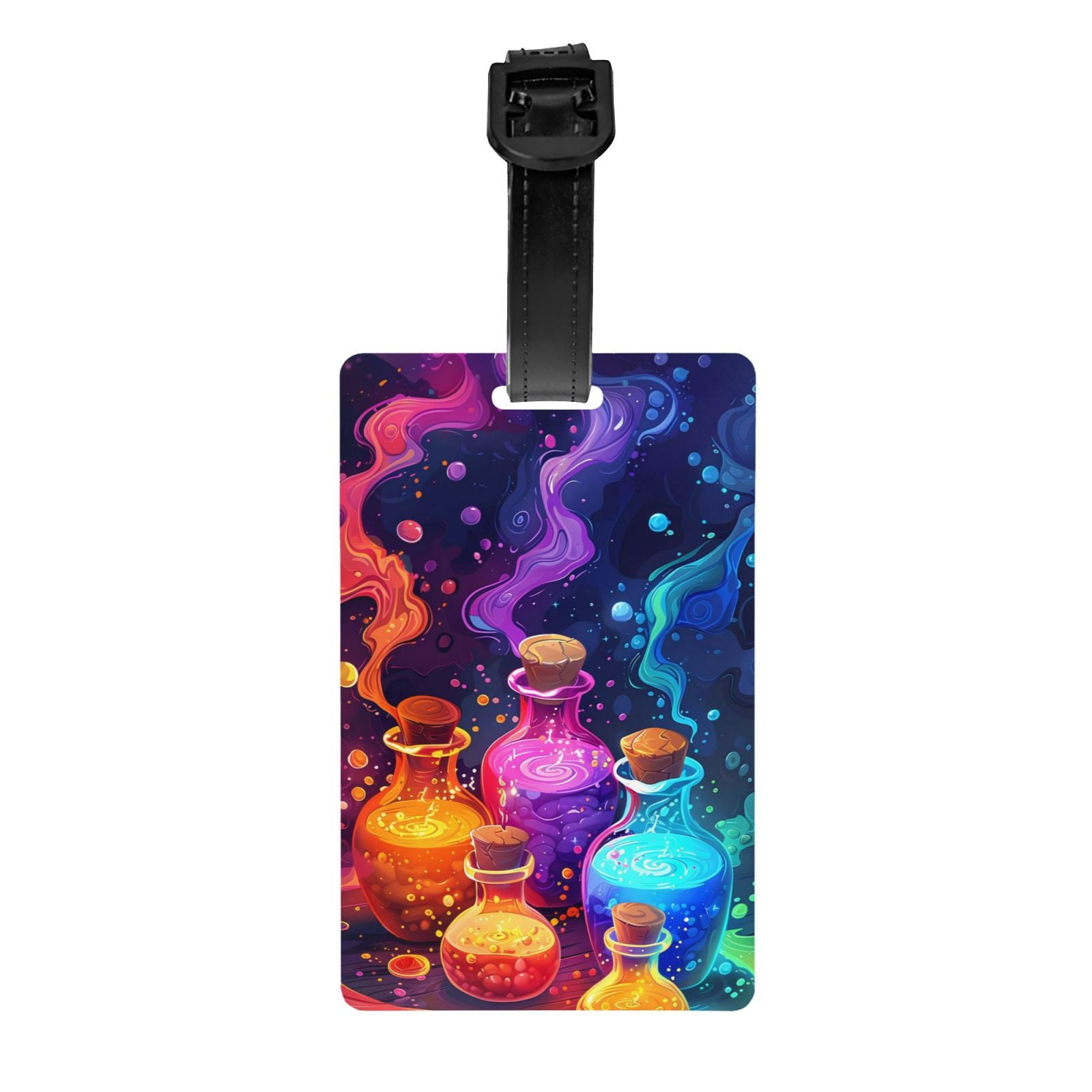Luggage Tags - Colorful Potion Bottles Magic PVC Luggage Tags for ...
