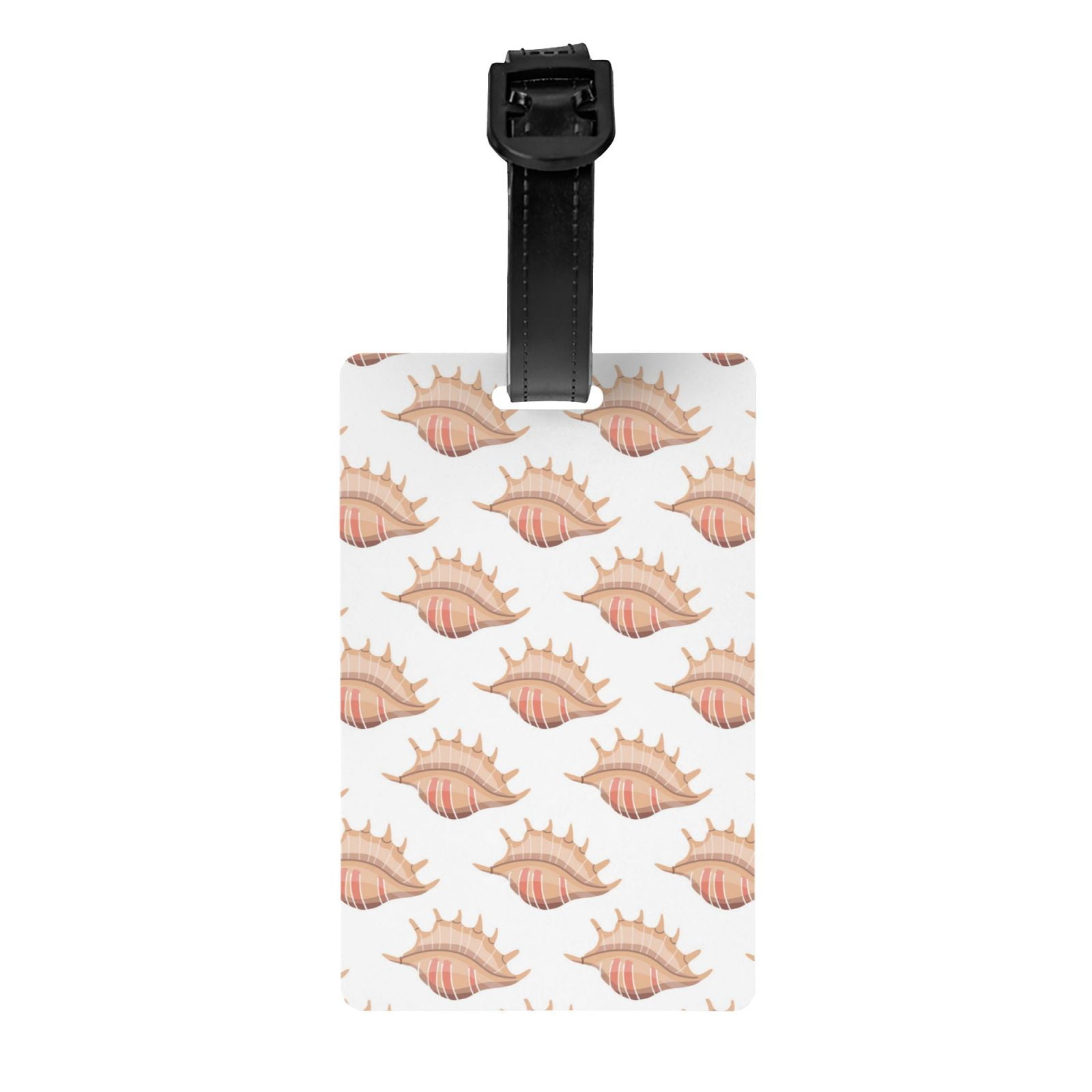 Luggage Tags - Conch Print White PVC Luggage Tags for Suitcases Travel ...