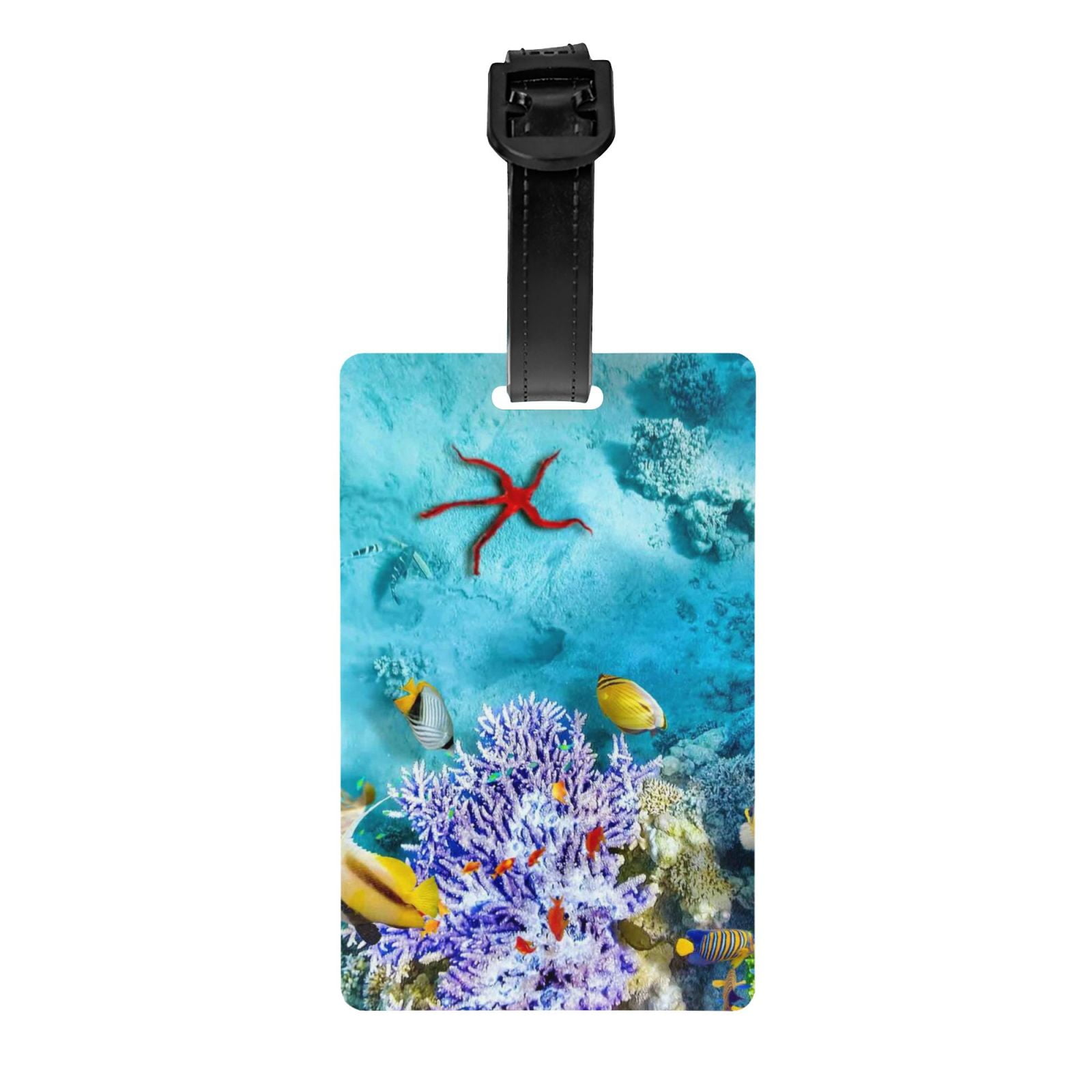 Luggage Tags - Corals and Tropical Fish PVC Luggage Tags for Suitcases ...