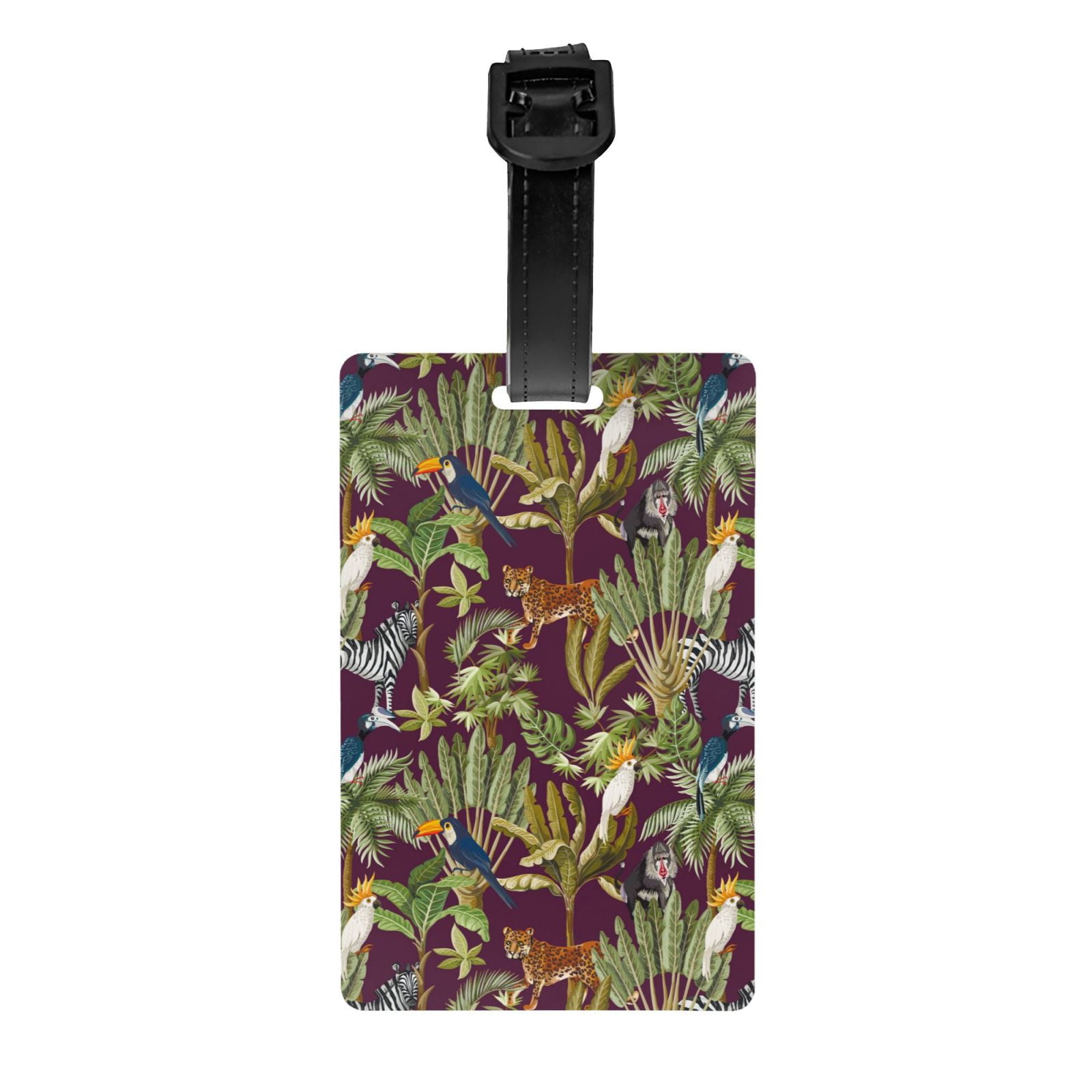 Luggage Tags - Cute Parrot Baboon Leopard Zebra PVC Luggage Tags for ...