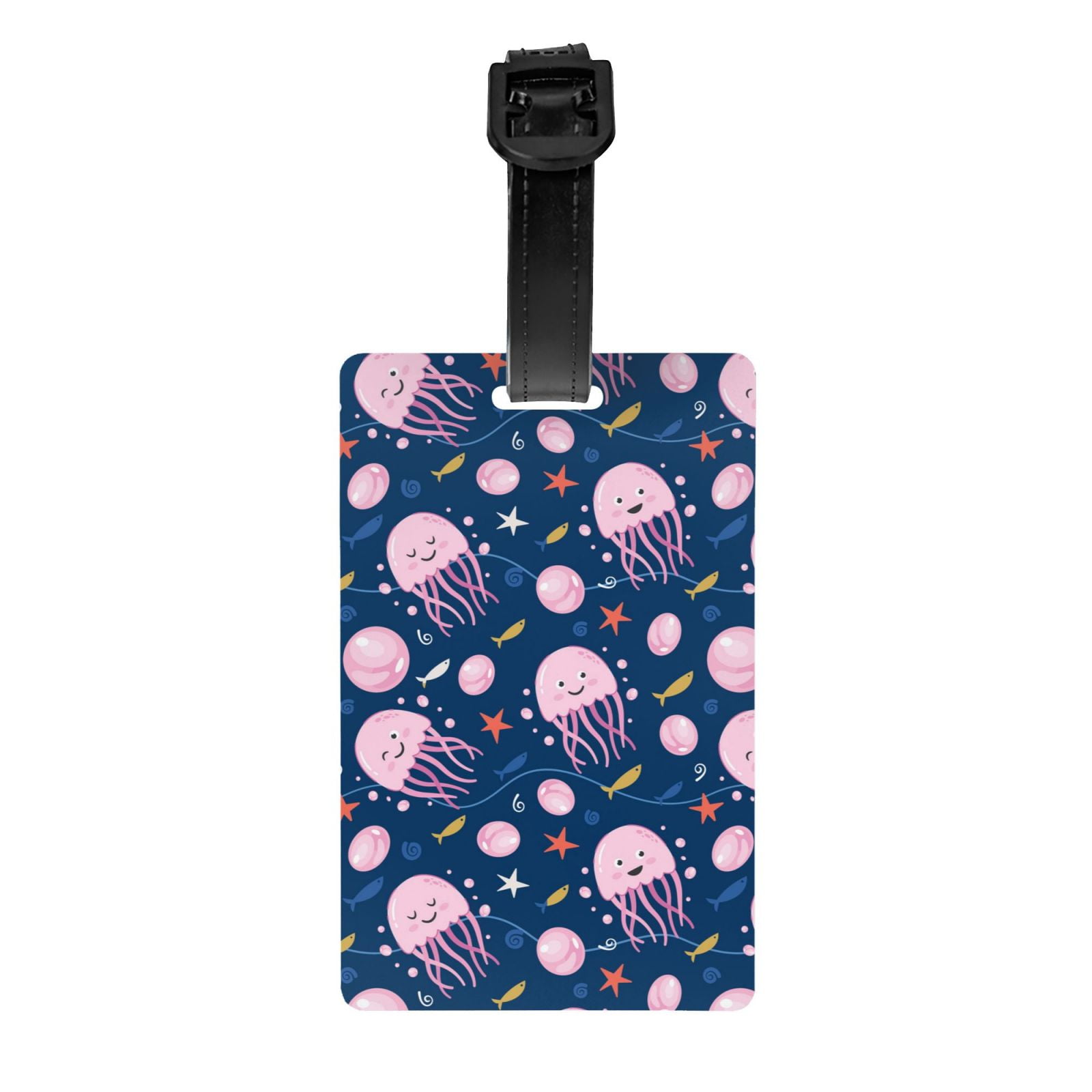 Luggage Tags - Cute Pink Jellyfish PVC Luggage Tags for Suitcases ...