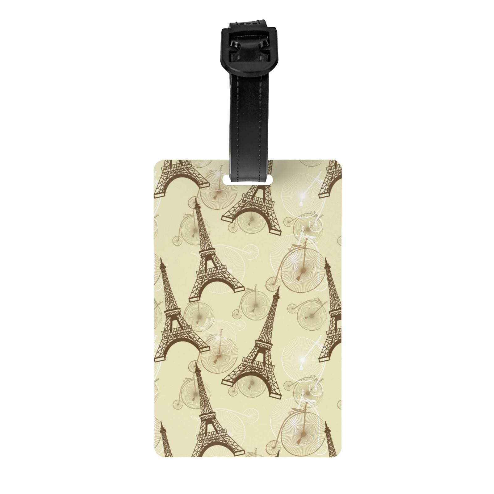 Luggage Tags - Eiffel Tower bike PVC Luggage Tags for Suitcases Travel ...