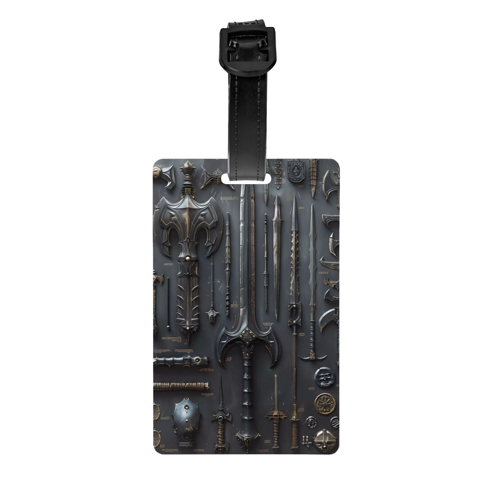 Luggage Tags - Fantasy Medieval Weaponry PVC Luggage Tags for Suitcases ...