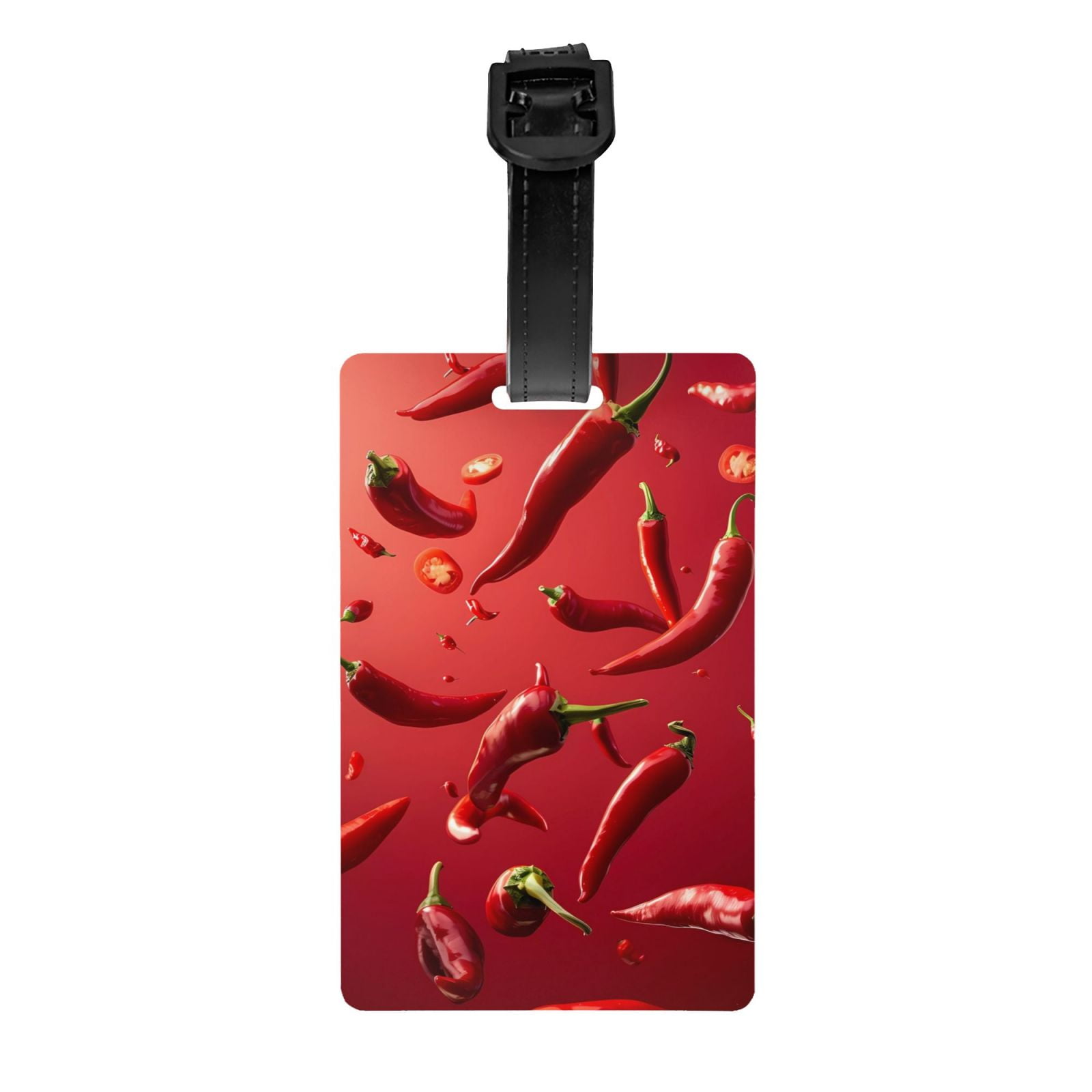 Luggage Tags - Floating Red Chili Peppers PVC Luggage Tags for ...