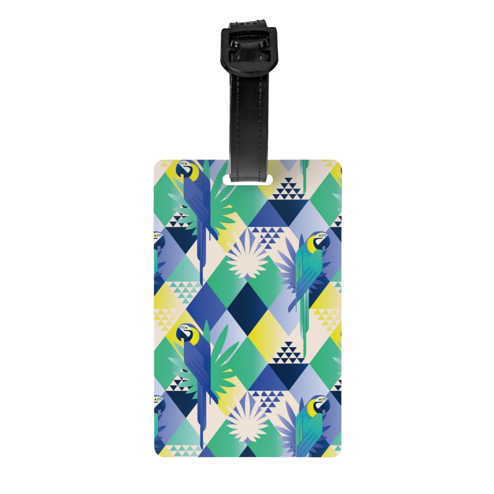 Luggage Tags - Geometric Cute Parrot PVC Luggage Tags for Suitcases ...