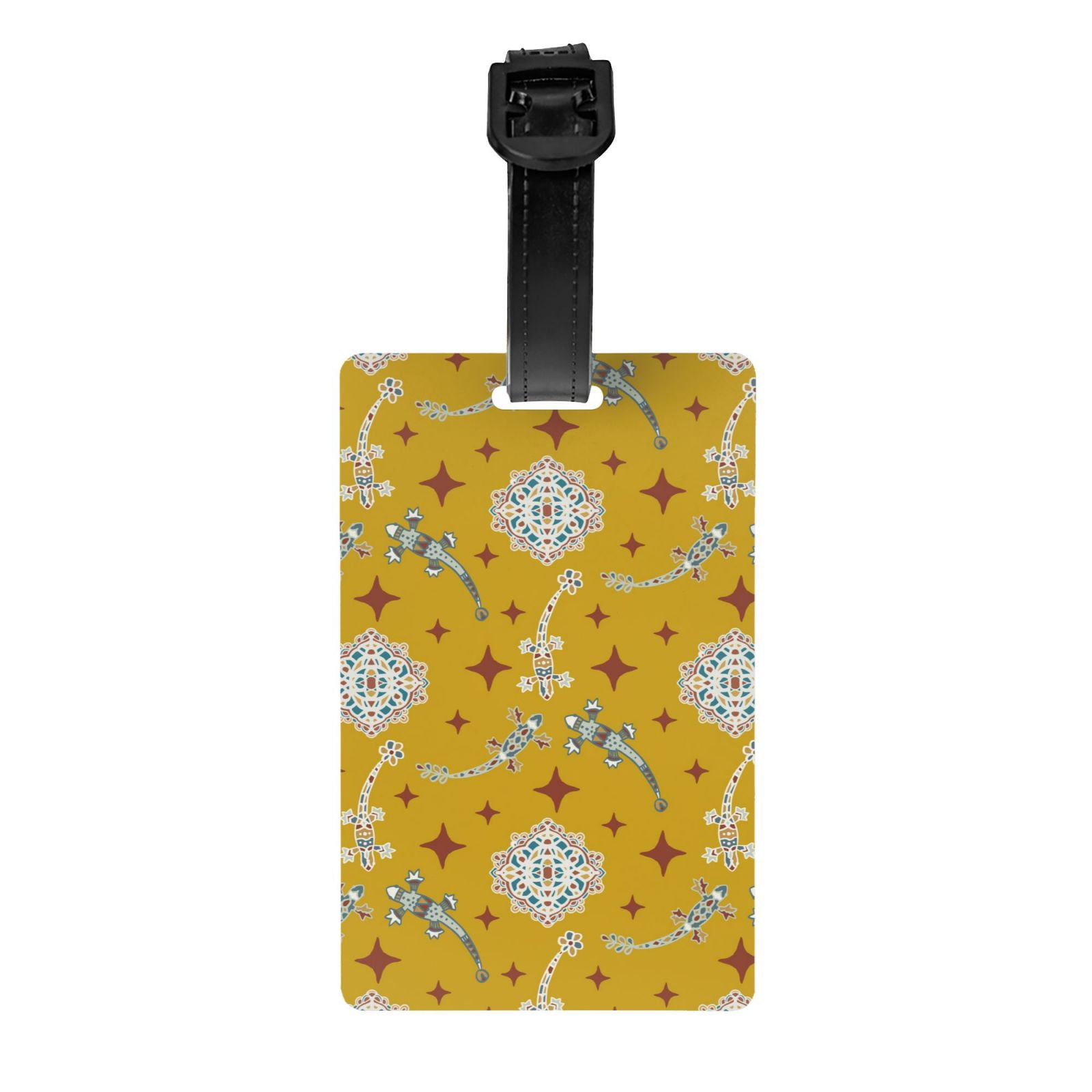 Luggage Tags - Geometric Lizard Gecko Colorful_A PVC Luggage Tags for ...