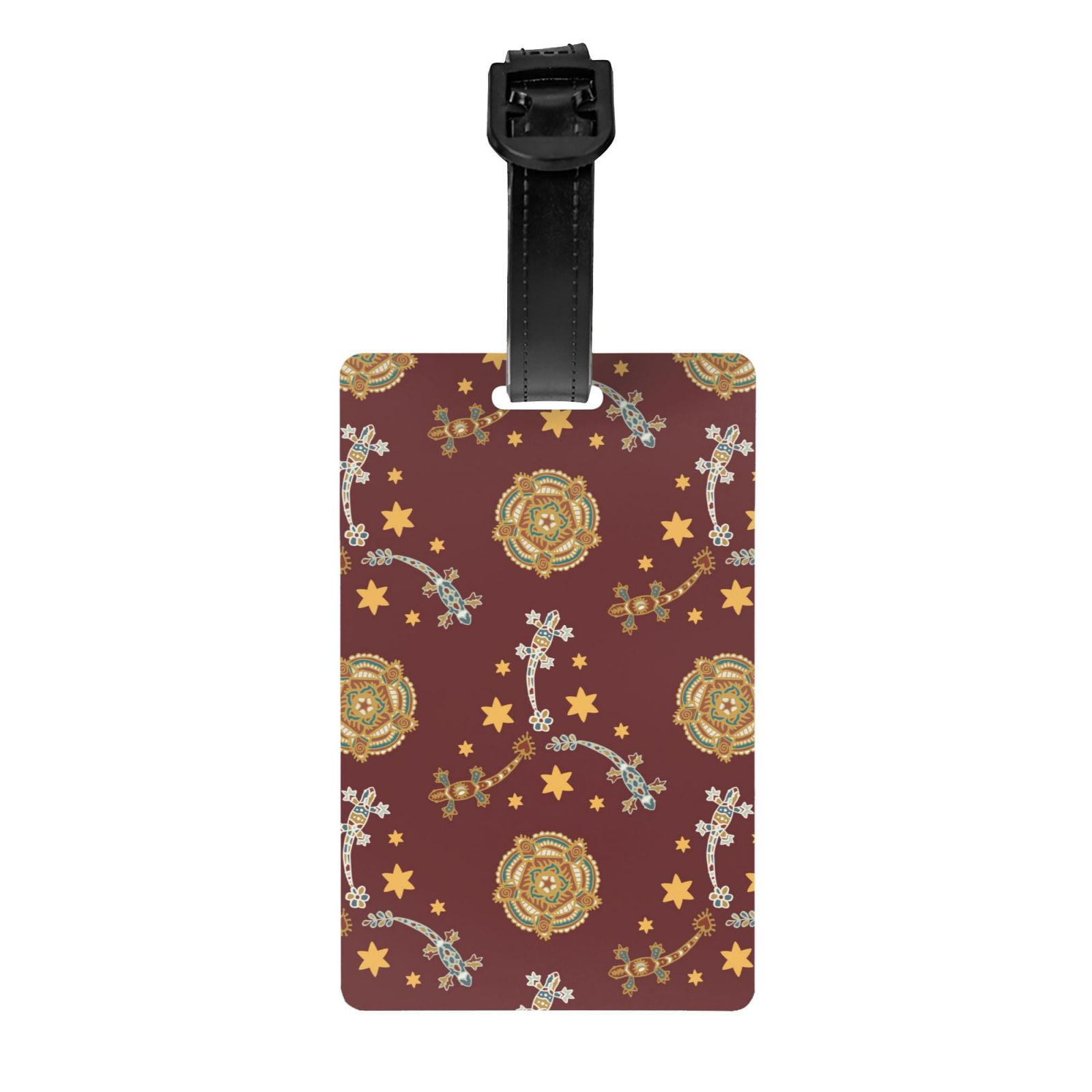 Luggage Tags - Geometric Lizard Gecko Colorful_B PVC Luggage Tags for ...