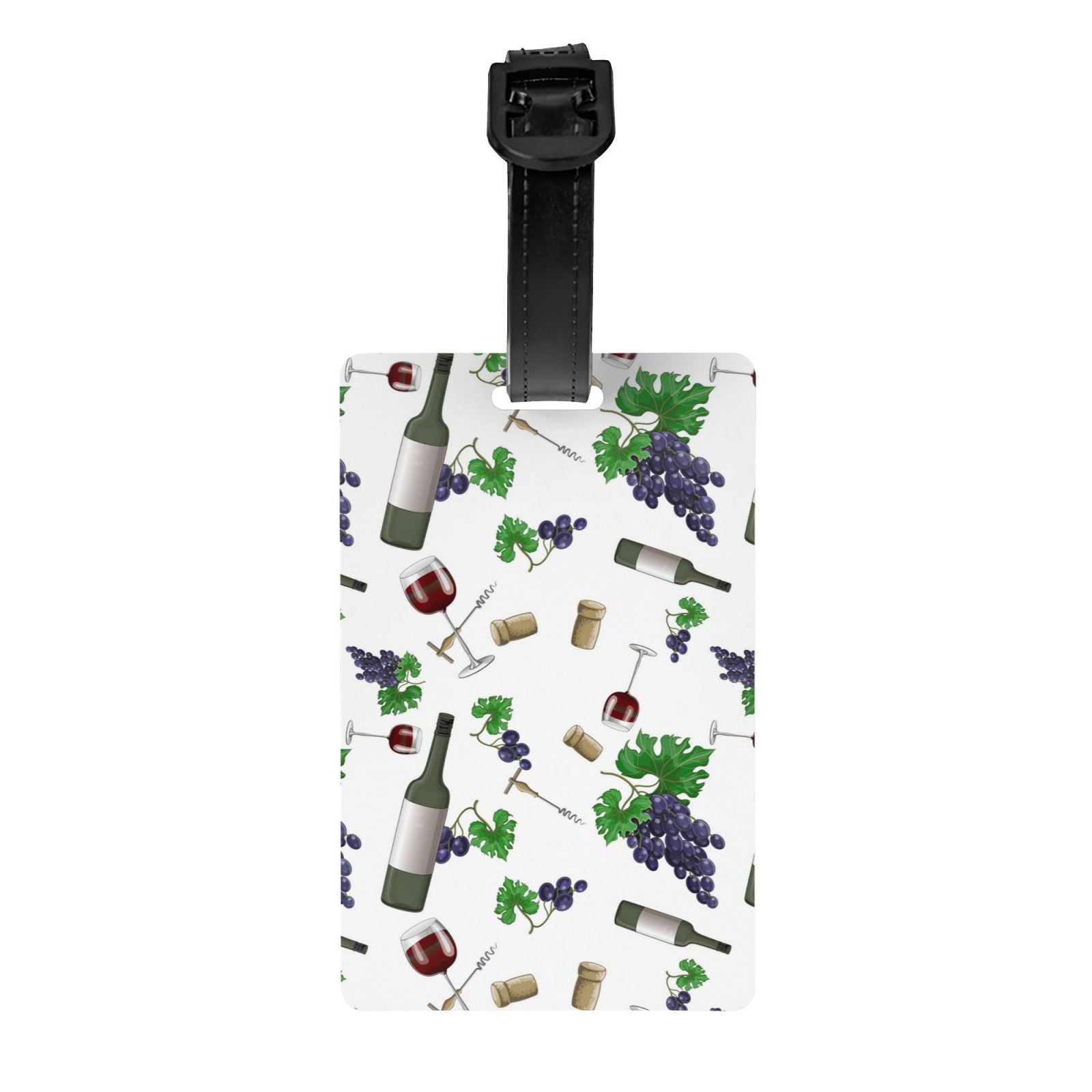 Luggage Tags - Grape wine bottle PVC Luggage Tags for Suitcases Travel ...