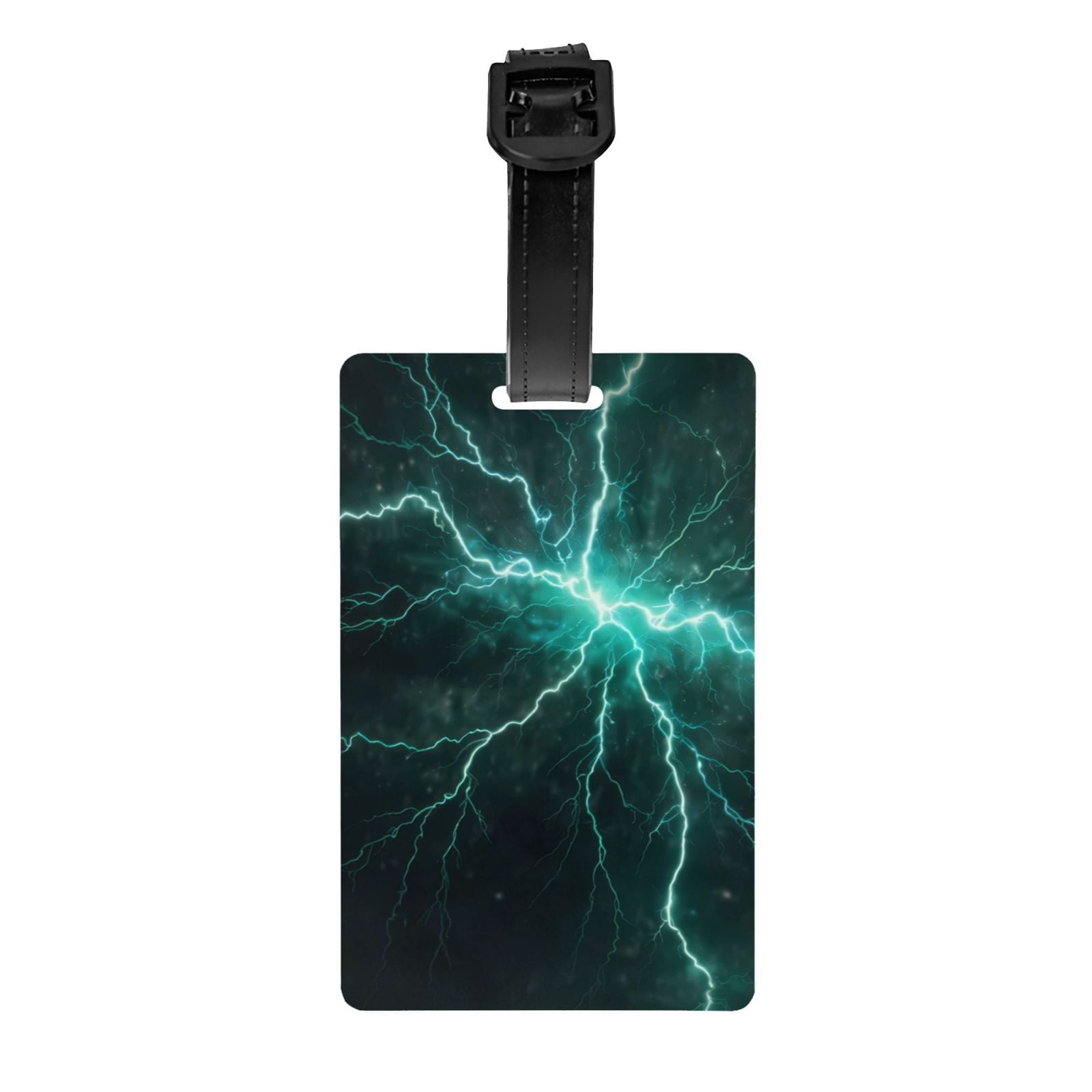 Luggage Tags - Green Lightning Flash PVC Luggage Tags for Suitcases ...