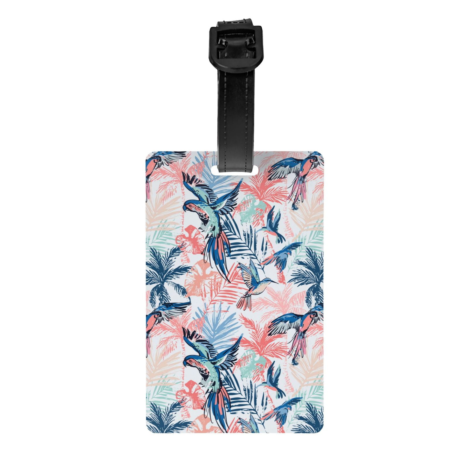 Luggage Tags - Hand Drawn Cute Parrot Bird PVC Luggage Tags for ...