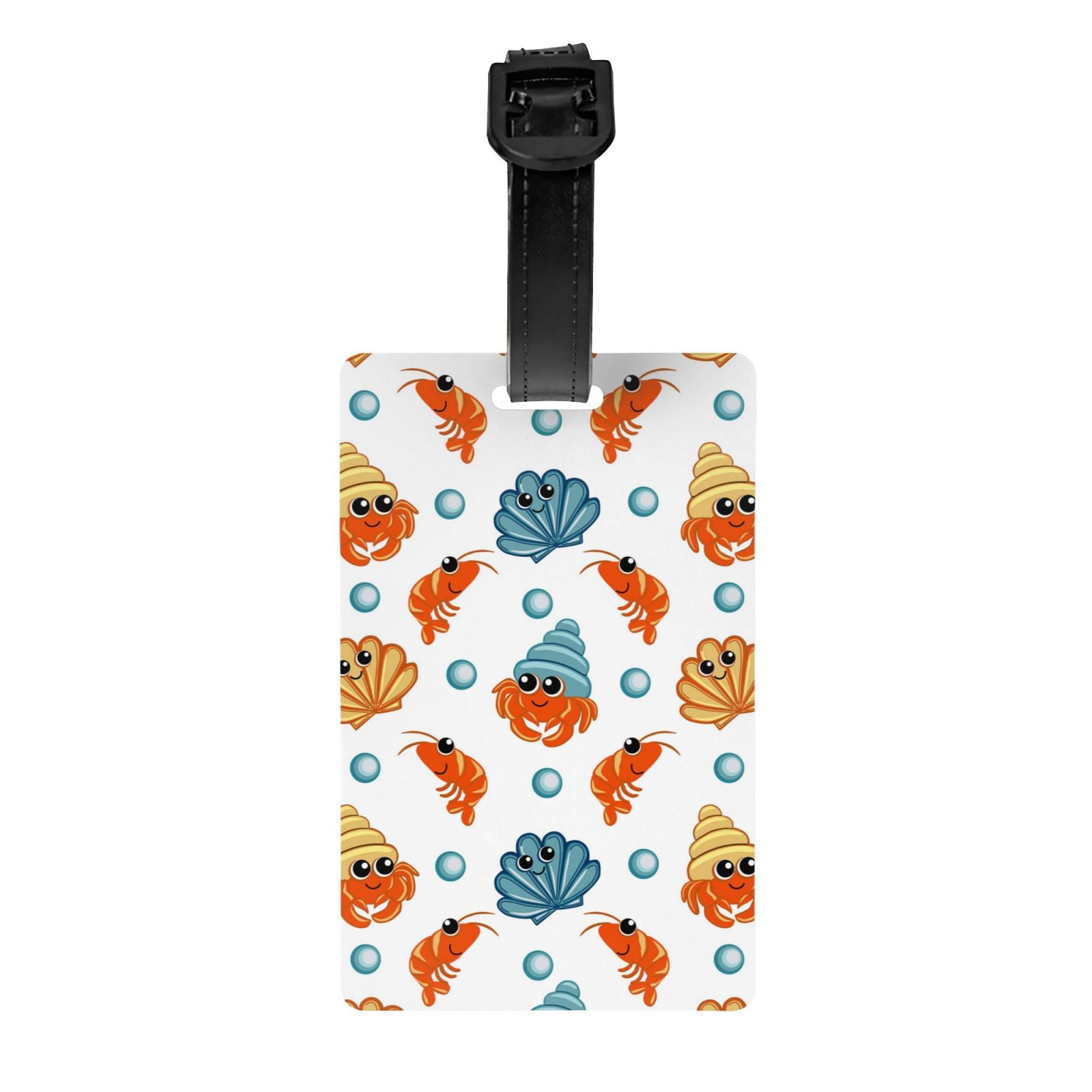 Luggage Tags - Hermit Crab Shrimp Scallop PVC Luggage Tags for ...