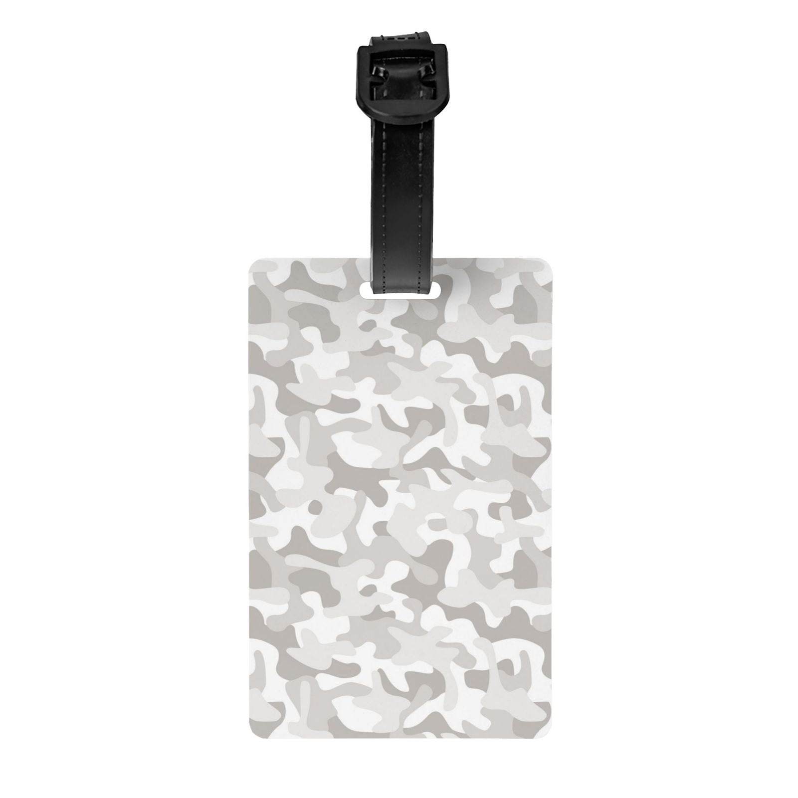 Luggage Tags - Light Gray Camouflage PVC Luggage Tags for Suitcases ...